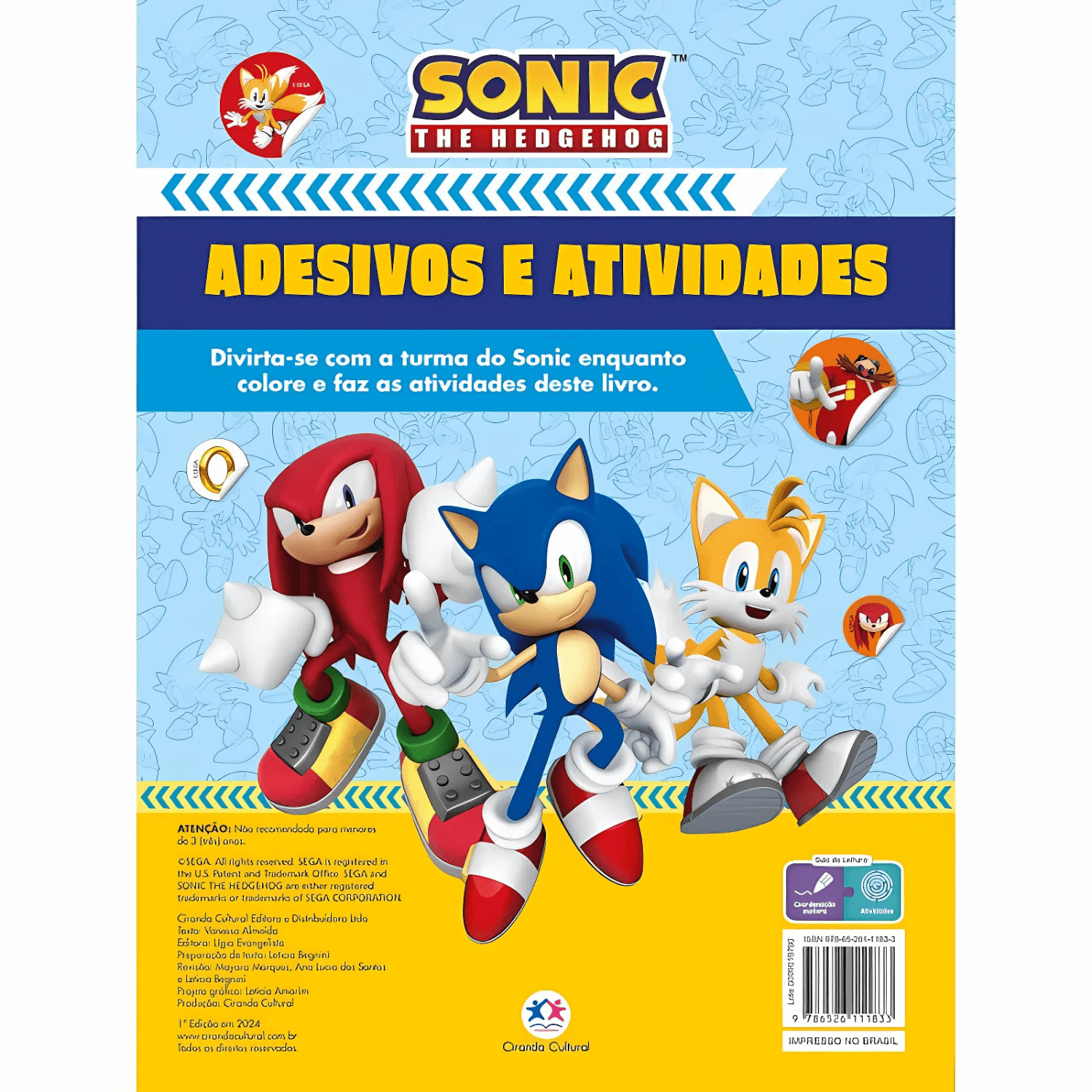 Livro Sonic The Hedgehog Adesivos E Atividades - Ciranda Cultural ...