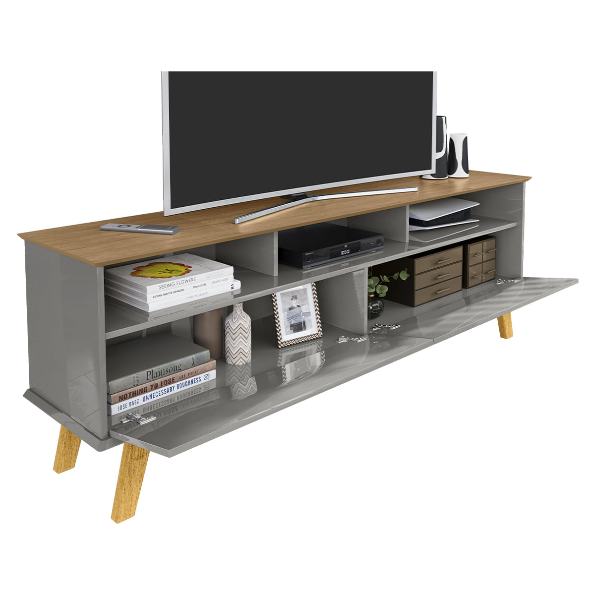 Rack Bancada Para Tv 65 Polegadas Sala Elegant 2 Portas - Carrefour