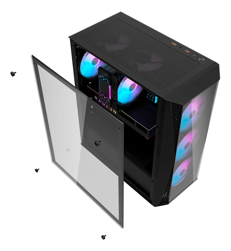 Gabinete Gamer Motospeed Hyrax Hgb600b Preto Rgb Vidro - Carrefour