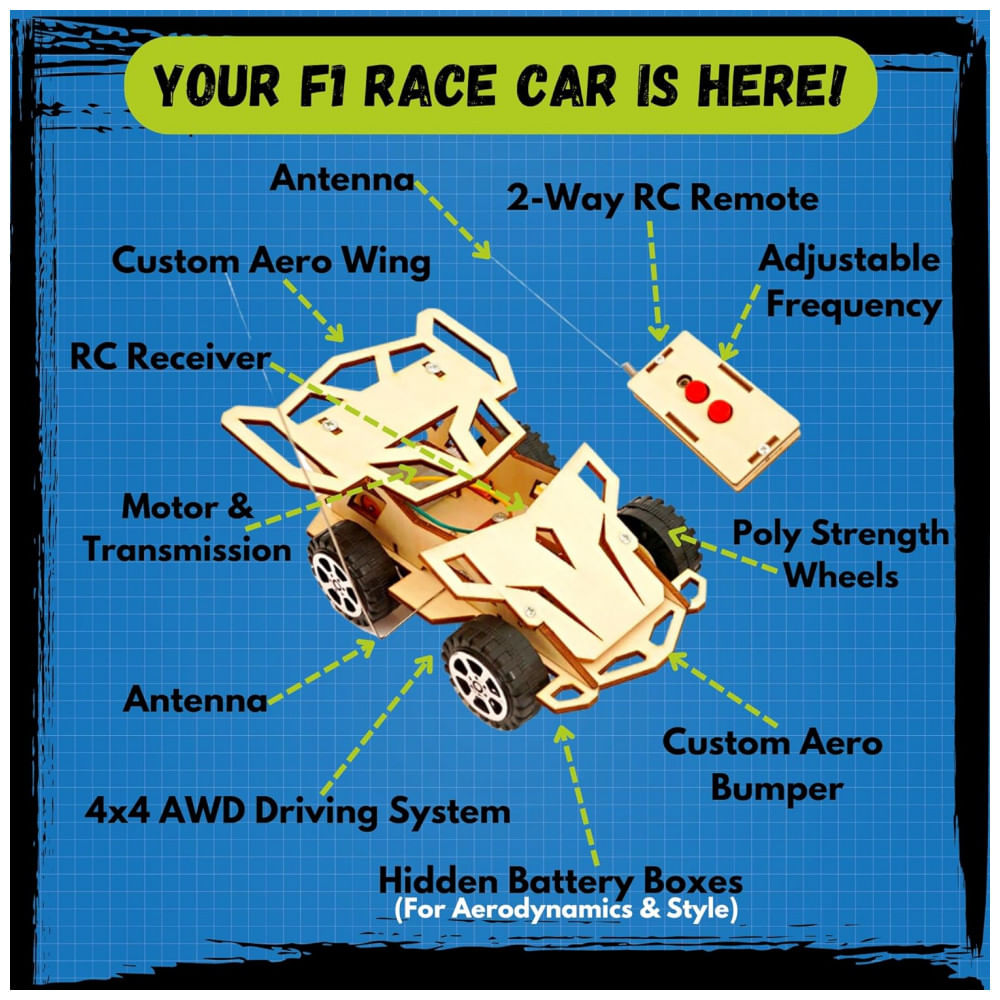 Kit Faça Você Mesmo Seu Carro Divertido Edificável Para Crianças De 8 A ...