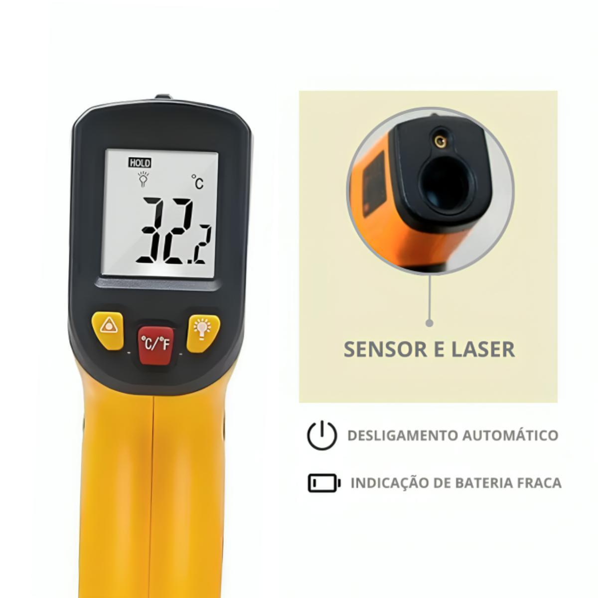 Termômetro Digital Laser Infravermelho Cozinha E Controle - Carrefour
