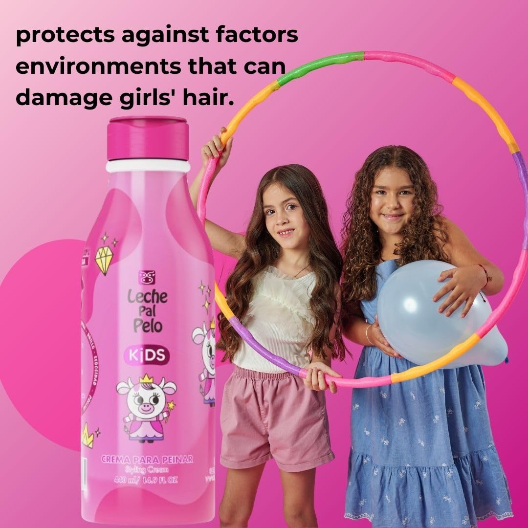 Creme Modelador Leche Pal Pelo Kids Desembaraça E Modela O Cabelo 440ml ...