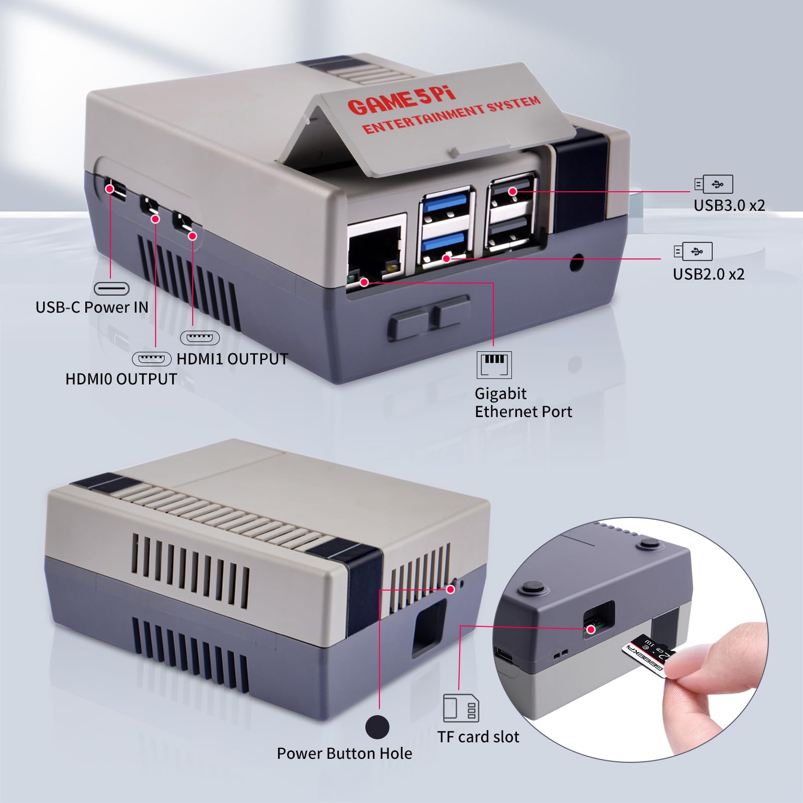 Capa Geeekpi Para Raspberry Pi 5 Com Refrigerador Armor Lite V5 - Carrefour