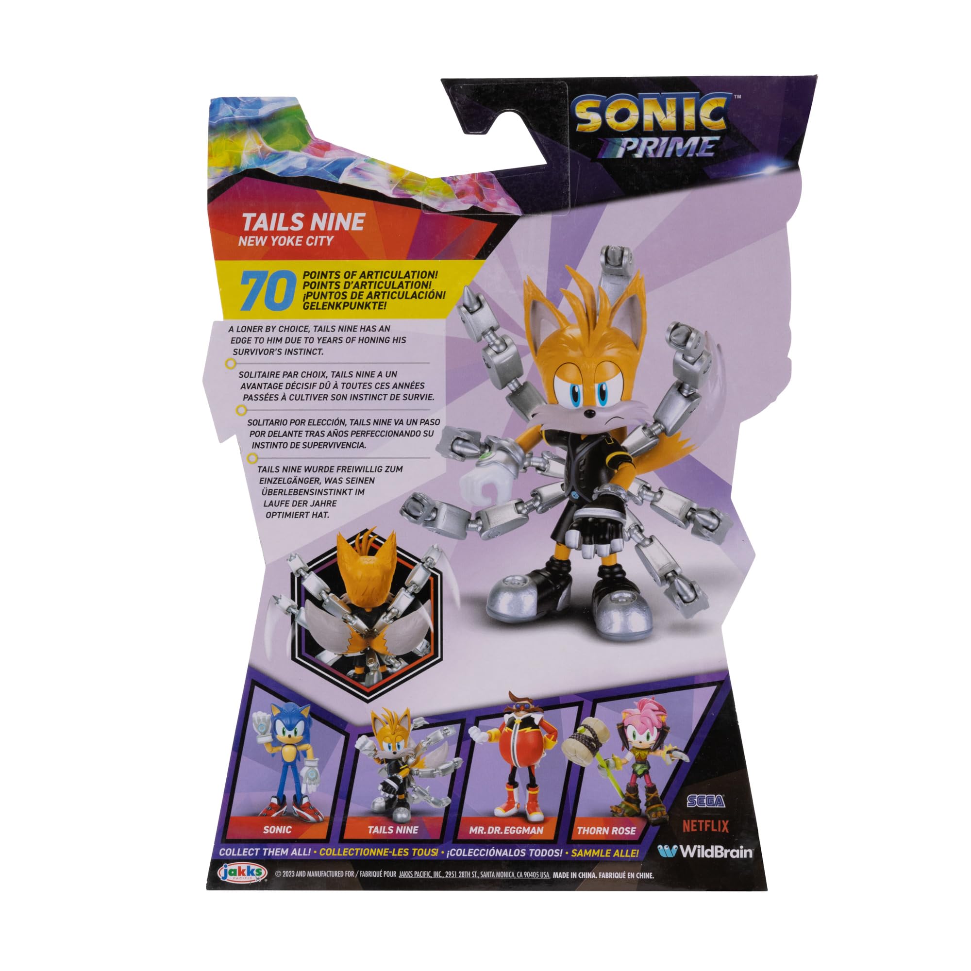 Boneco De Ação Sonic Prime 5 Nine Tails Da Série Netflix - Carrefour
