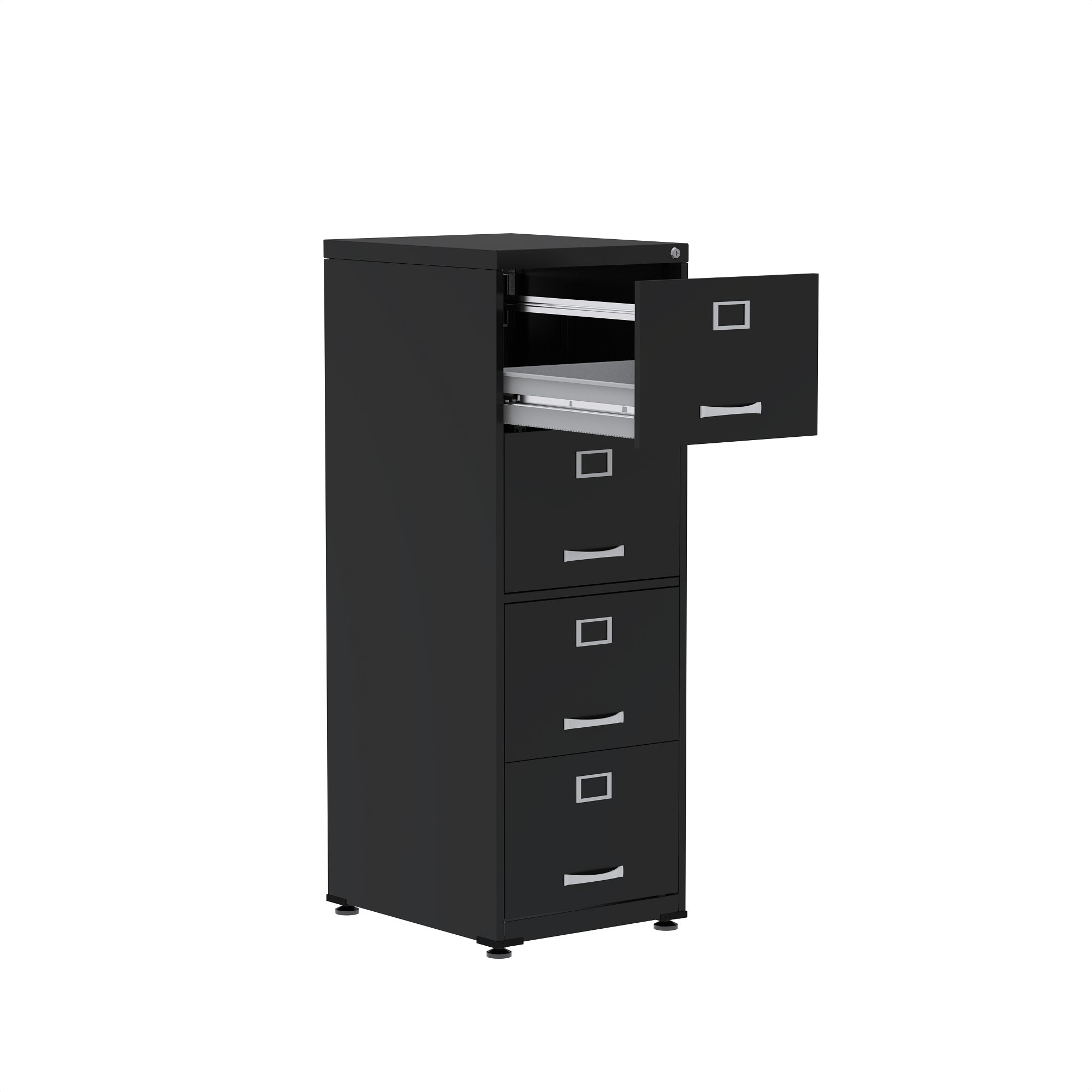 Gaveteiro Arquivo 4 Gavetas Maxxi Preto Preto - Carrefour