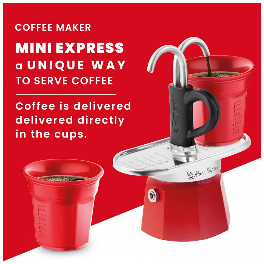 Mini Cafeteira De Cafe Expresso Manual Italiana 2 Xicaras, Bialetti ...