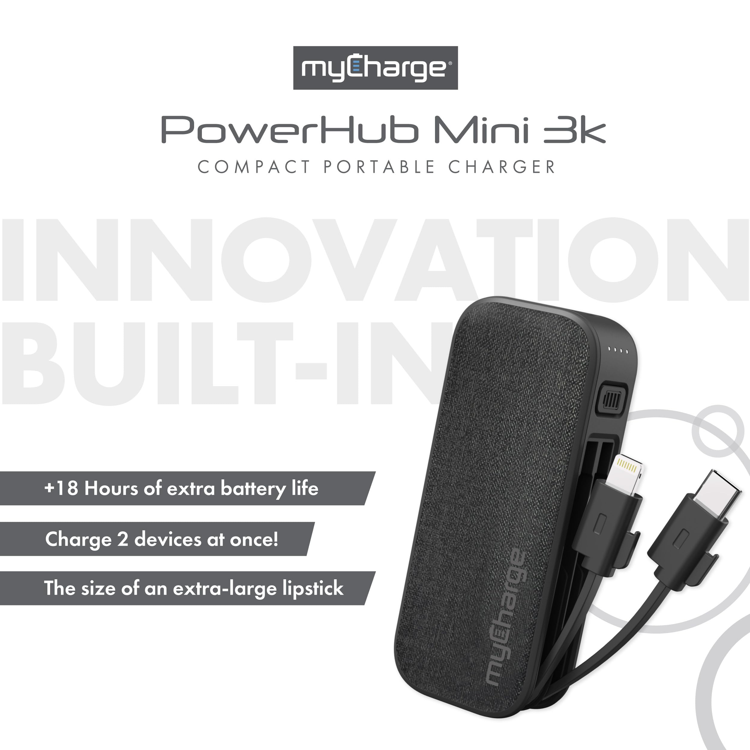 Carregador Portátil Mycharge Powerhub Mini 3000mah Preto - Carrefour