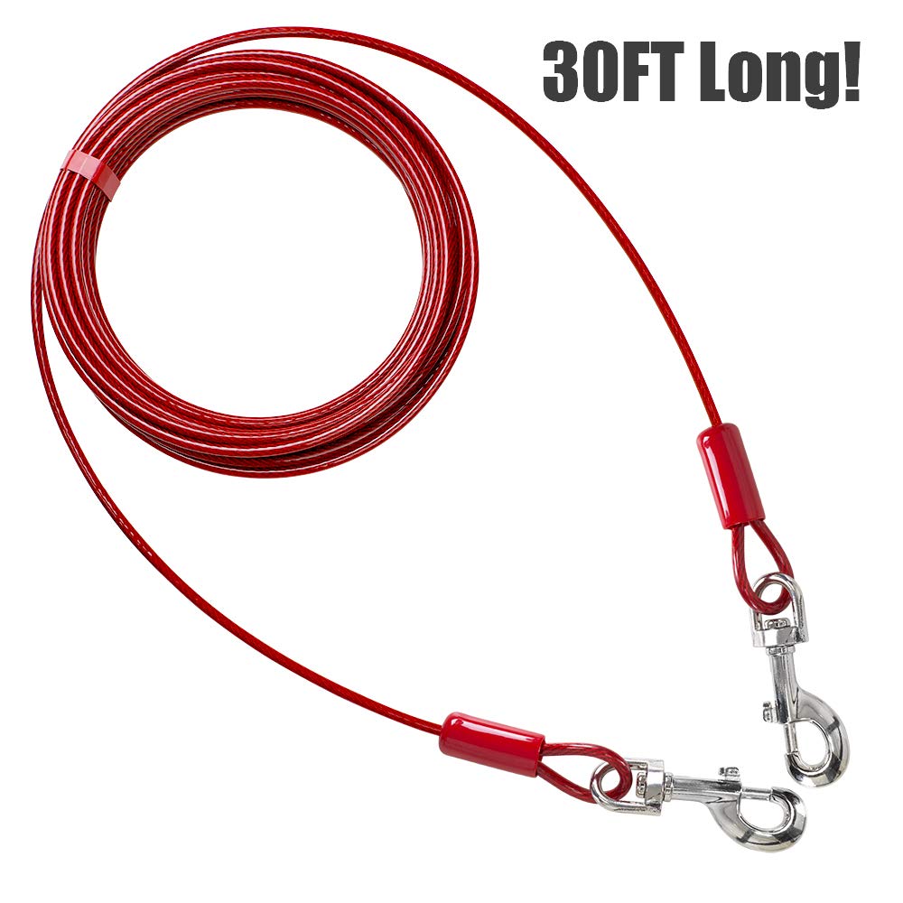 Cabo Dog Tie Out Bv De 30 Pés Para Cães De Até 125 Libras Para Serviços ...