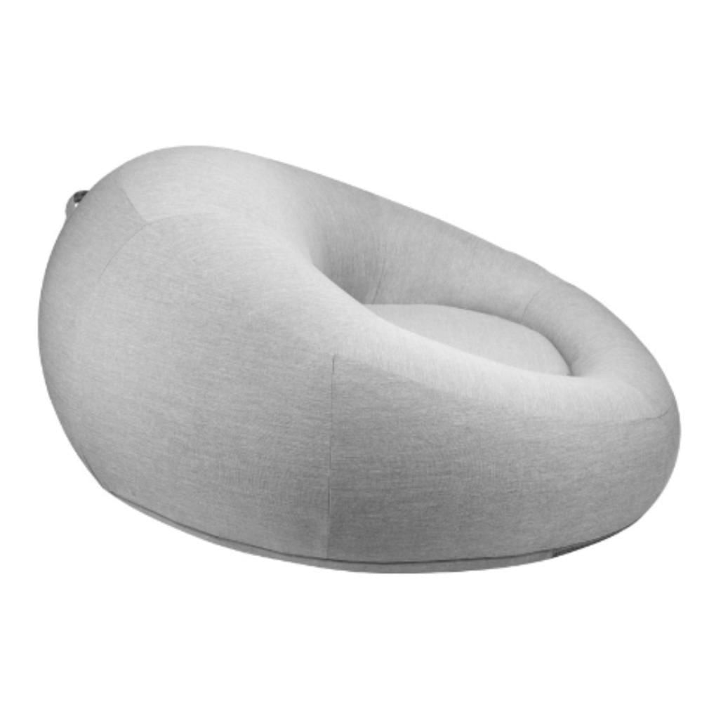 Puff Inflável Área Externa Outdoor Like Rivatti Capa Linho Cinza Com ...