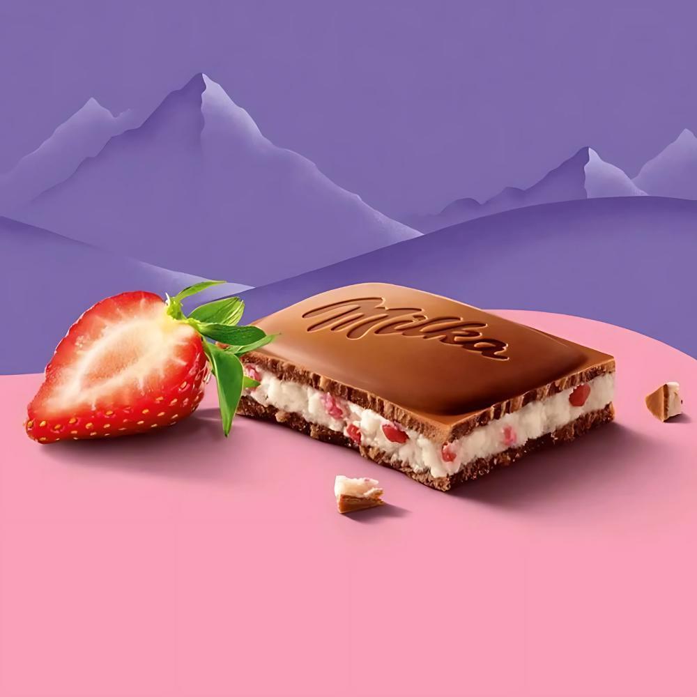 Chocolate Milka Morango Barra Kit Com 3 Unidades De 100g - Carrefour
