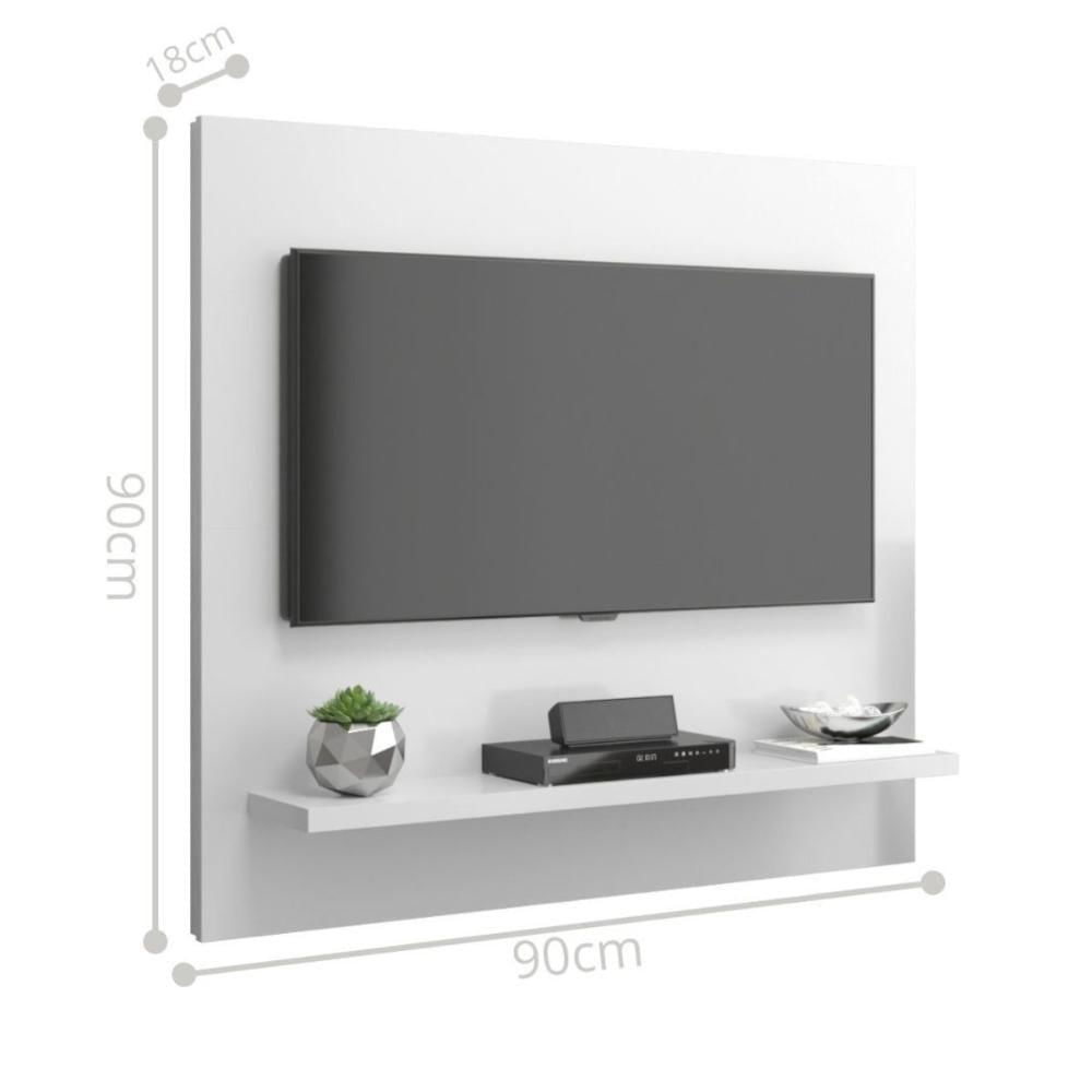 Painel Com Prateleira Para Tv 32 Polegadas Branco Acetinado - Carrefour