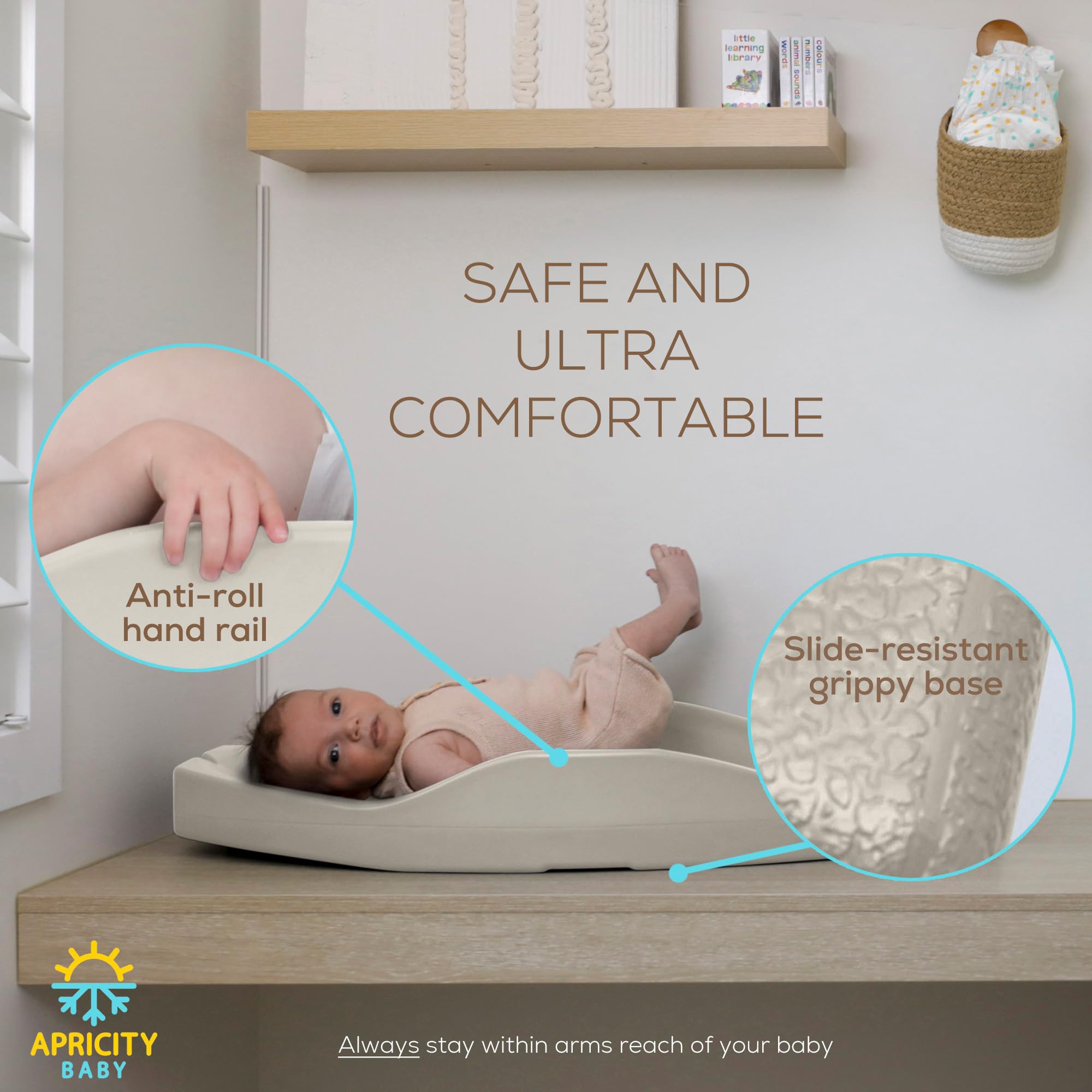 Trocador Apricity Baby Impermeável Antiderrapante Com Medida De Altura ...