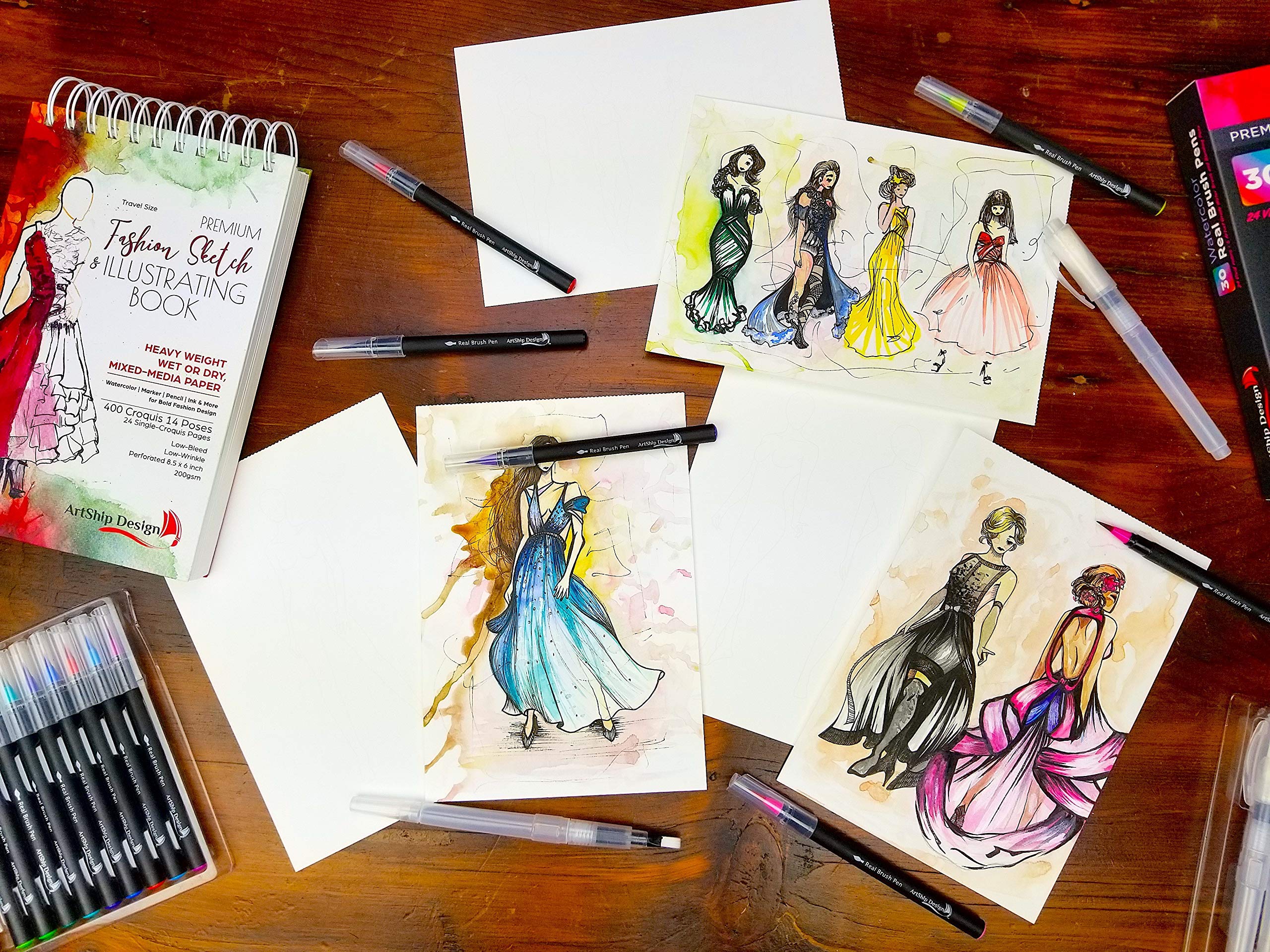 Modelos De Figuras De Caderno De Desenho De Moda Artship Design 432 - Carrefour