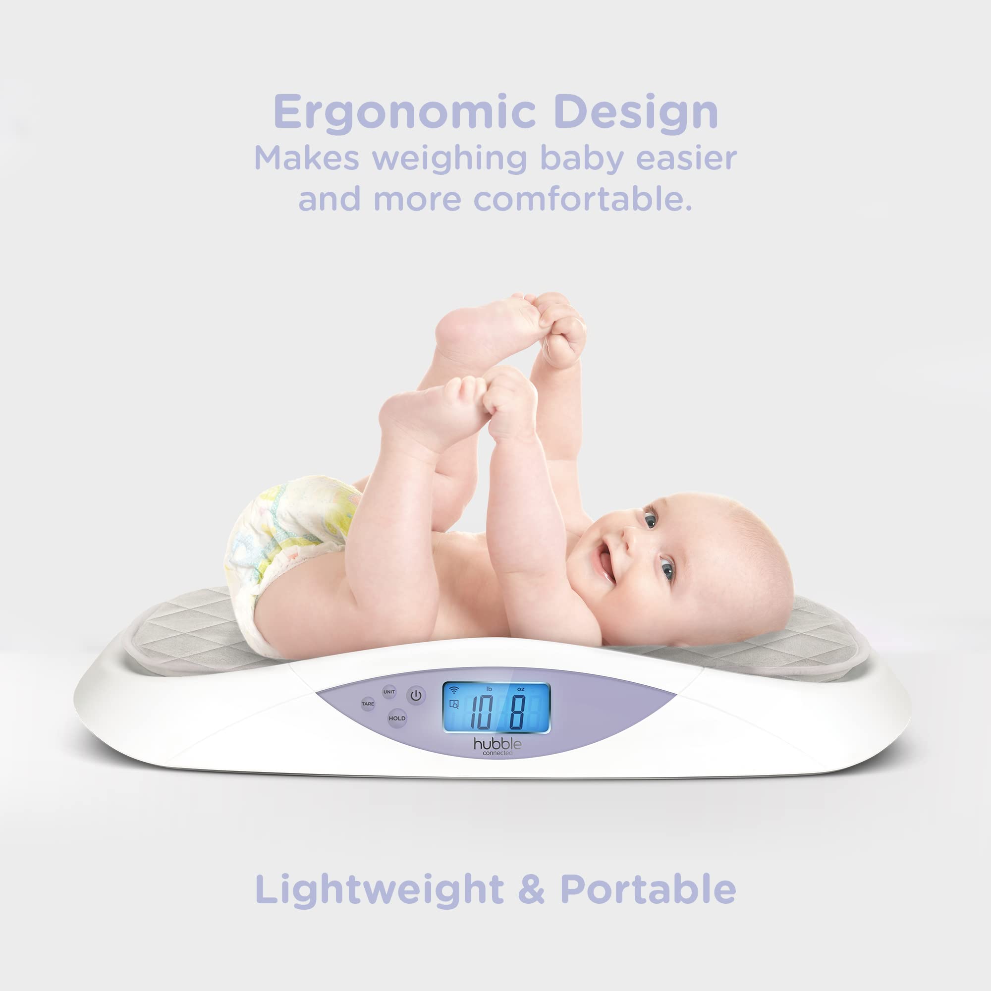 Smart Baby Scale Hubble Grow Track Growth Com O Aplicativo Hubbleclub ...