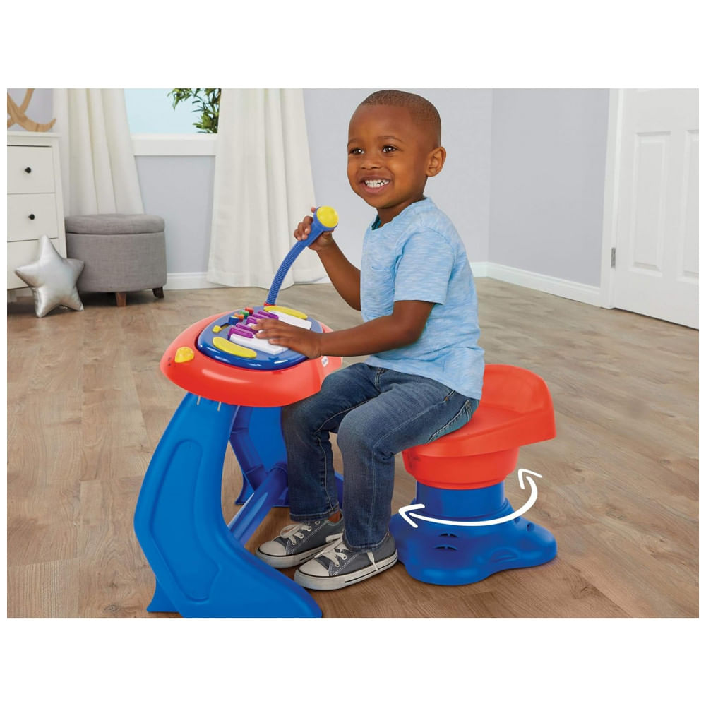 Teclado Musical Com Microfone E Banco Para Criancas De 4 A 5 Anos ...