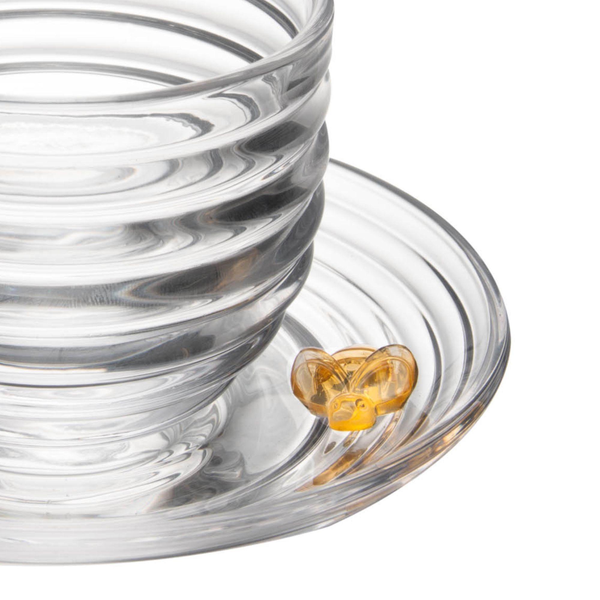 Xícara Com Pires Little Bee 200ml Cristal Grosso Abelha Chá - Carrefour