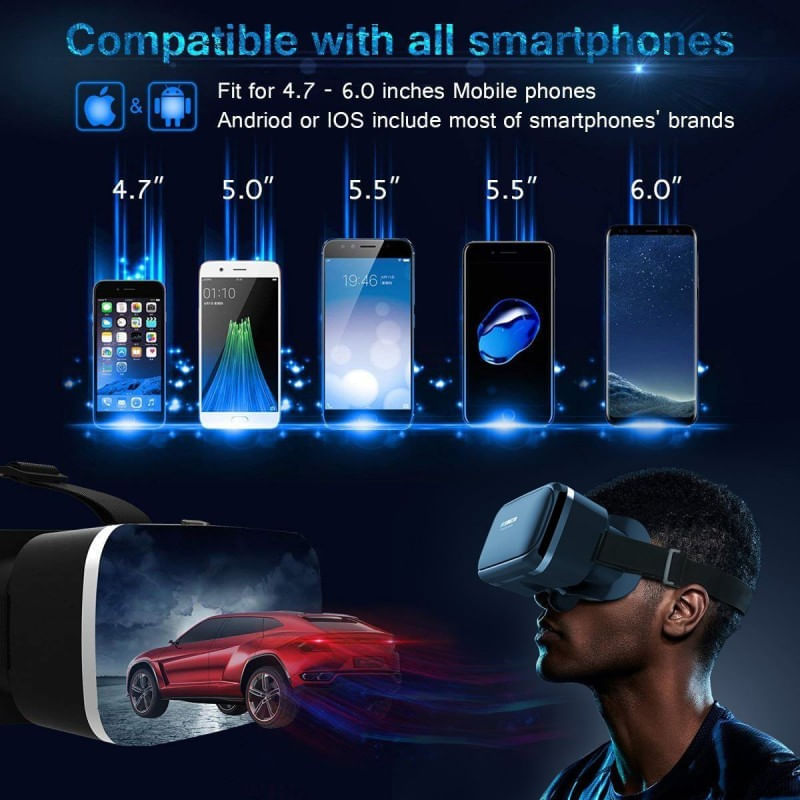 Óculos Realidade Virtual Headset VR Fone de Ouvido - Carrefour
