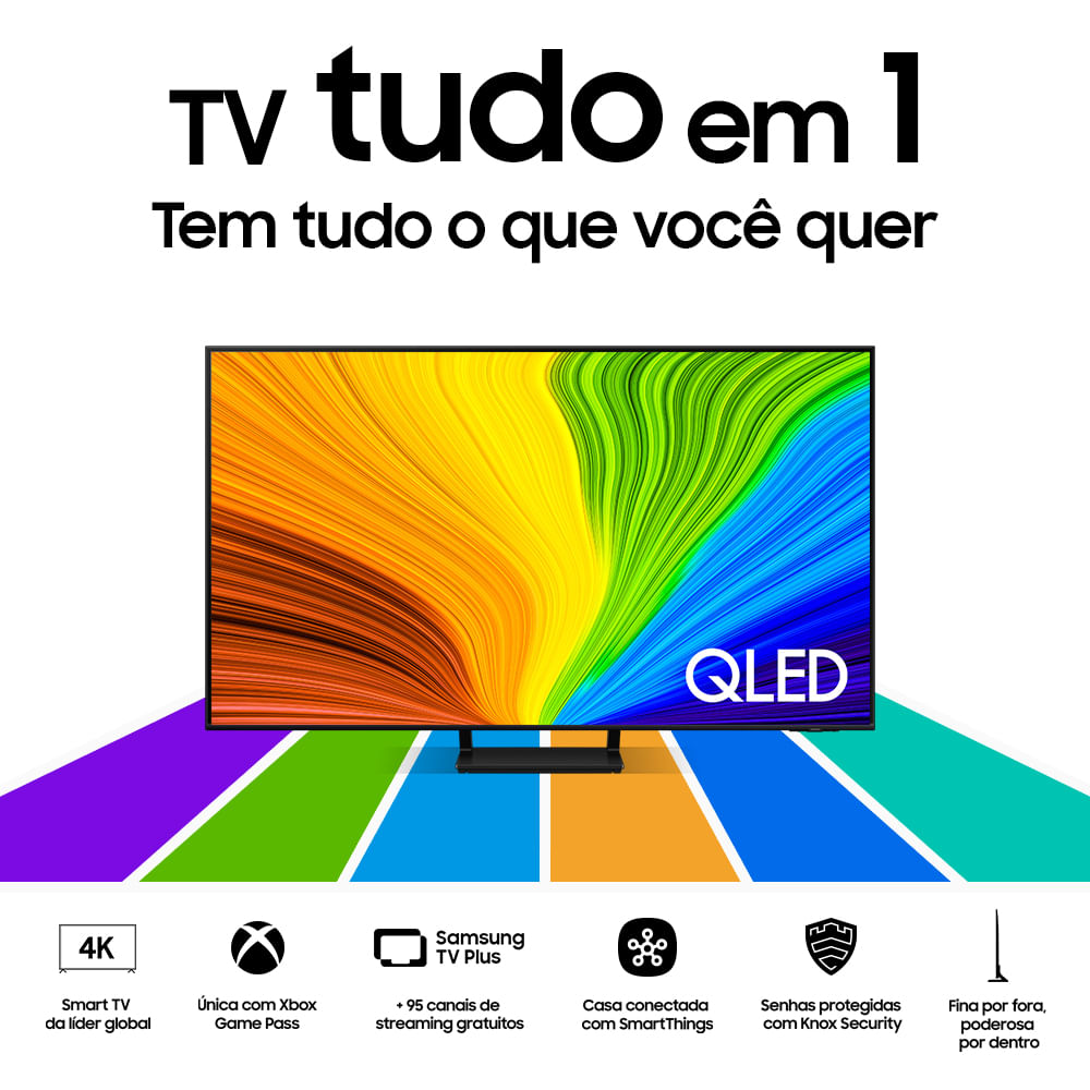 Samsung Smart TV 65 Polegadas QLED 4K 65Q70D 2024, Tecnologia de Pontos ...