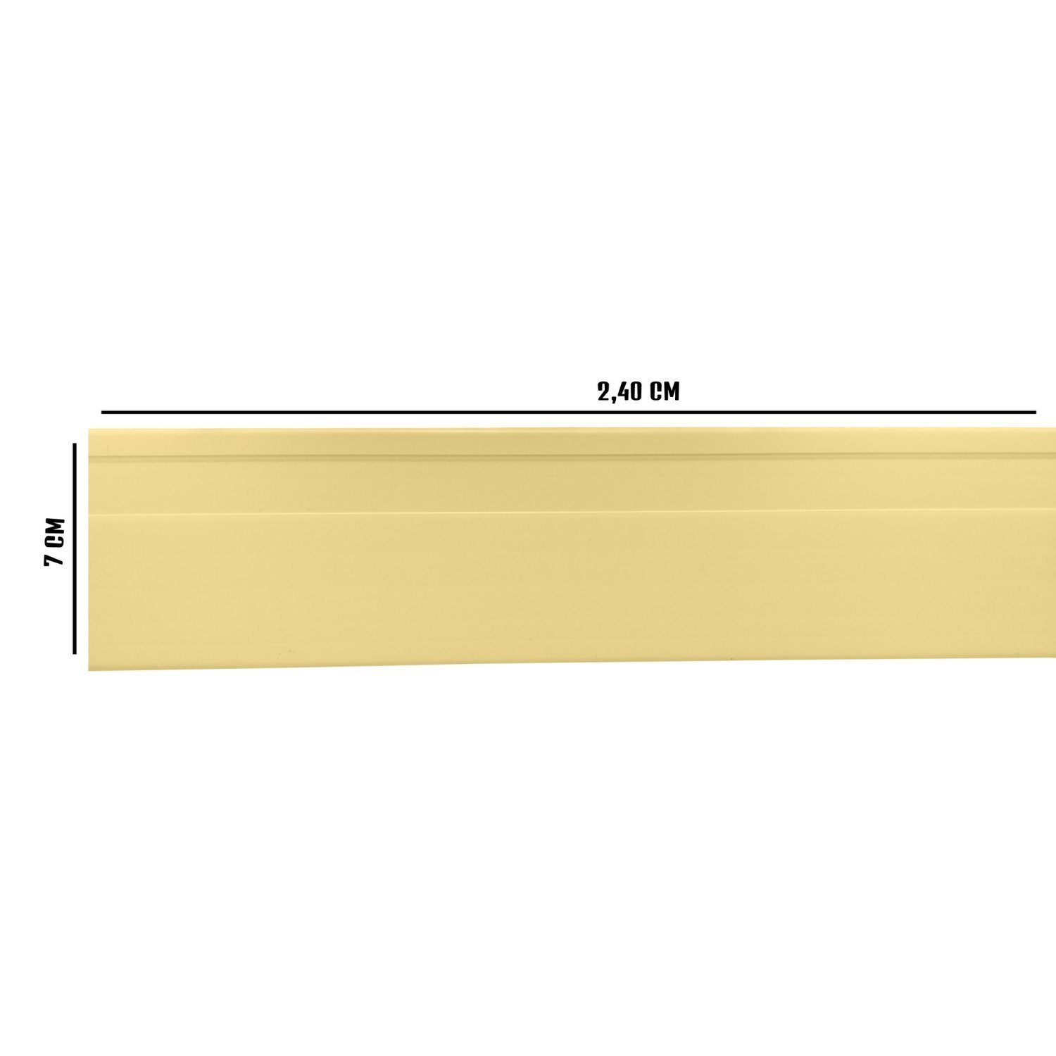 Rodapé De Pvc 7cm X 15mm X 2,40m Master Bariri - Caixa Com 6 Barras ...