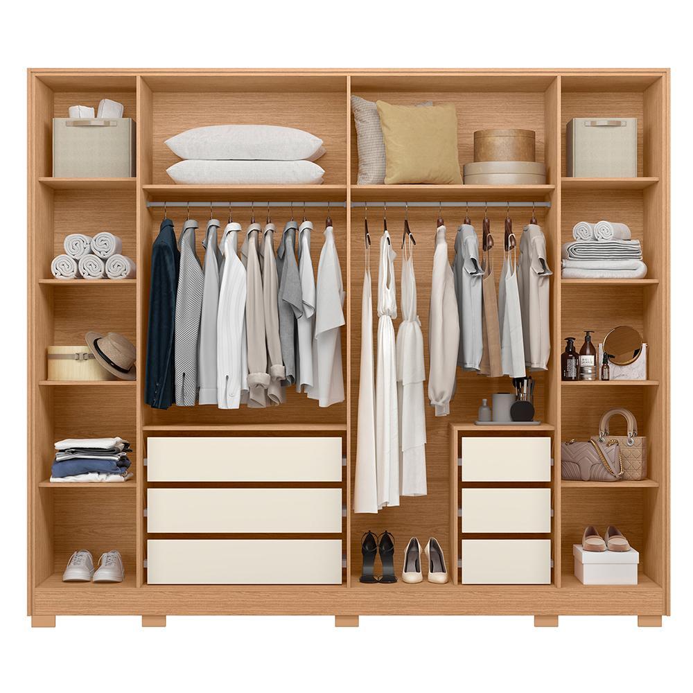 Guarda Roupa Casal Fascínio 6 Portas Freijó/off White - Móveis Albatroz ...