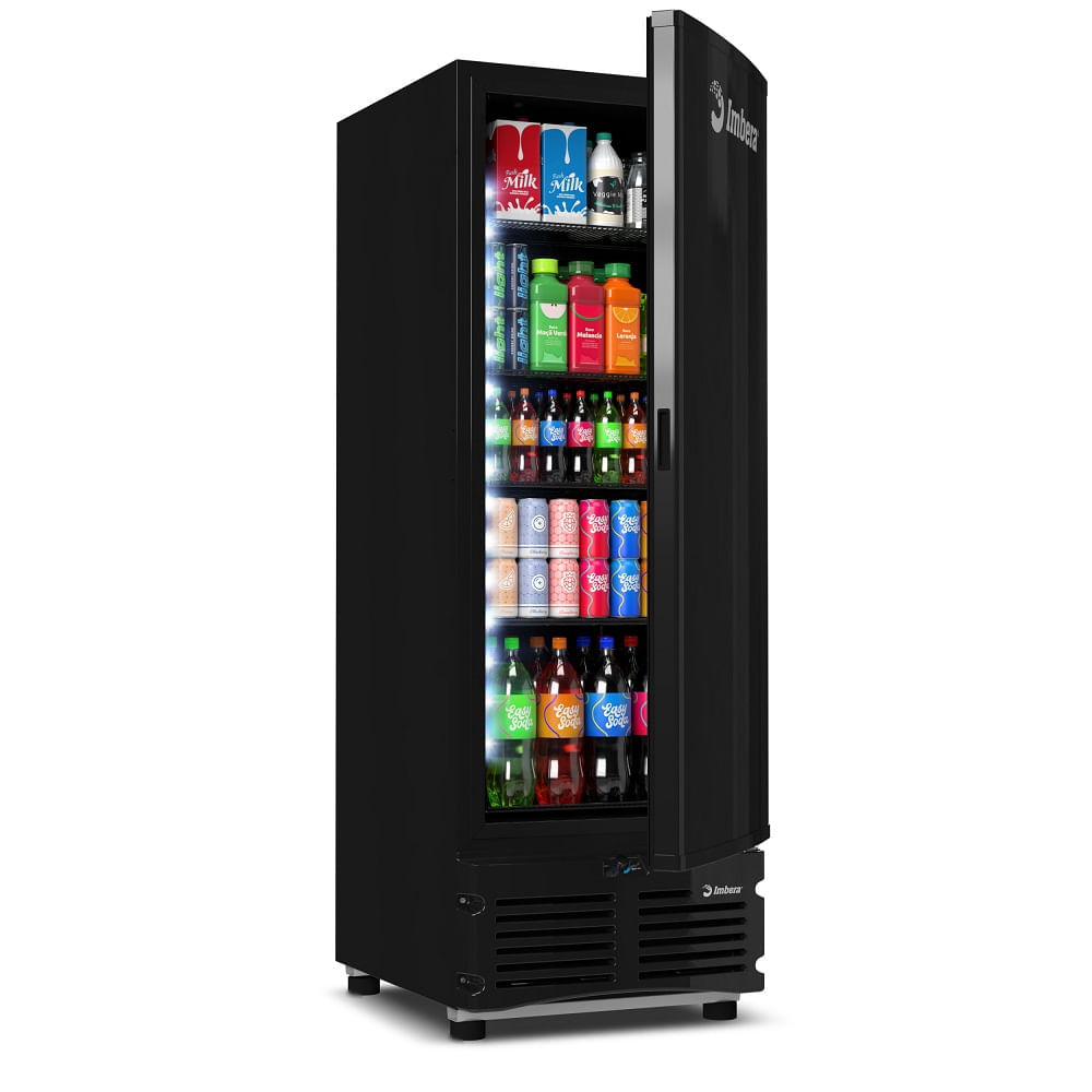 Freezer Vertical Imbera 561 Litros Porta Sólida Full Black Preto Evz21 ...