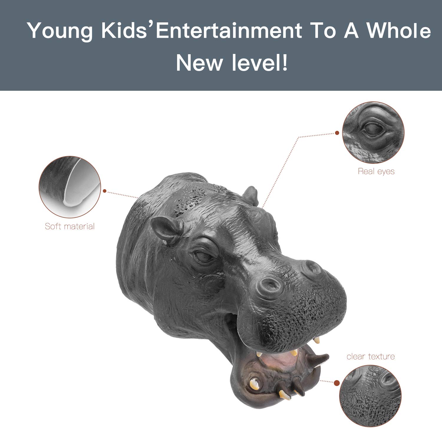 Hand Puppet Yolococa Hippopotamus, Látex Realista Para Crianças - Carrefour