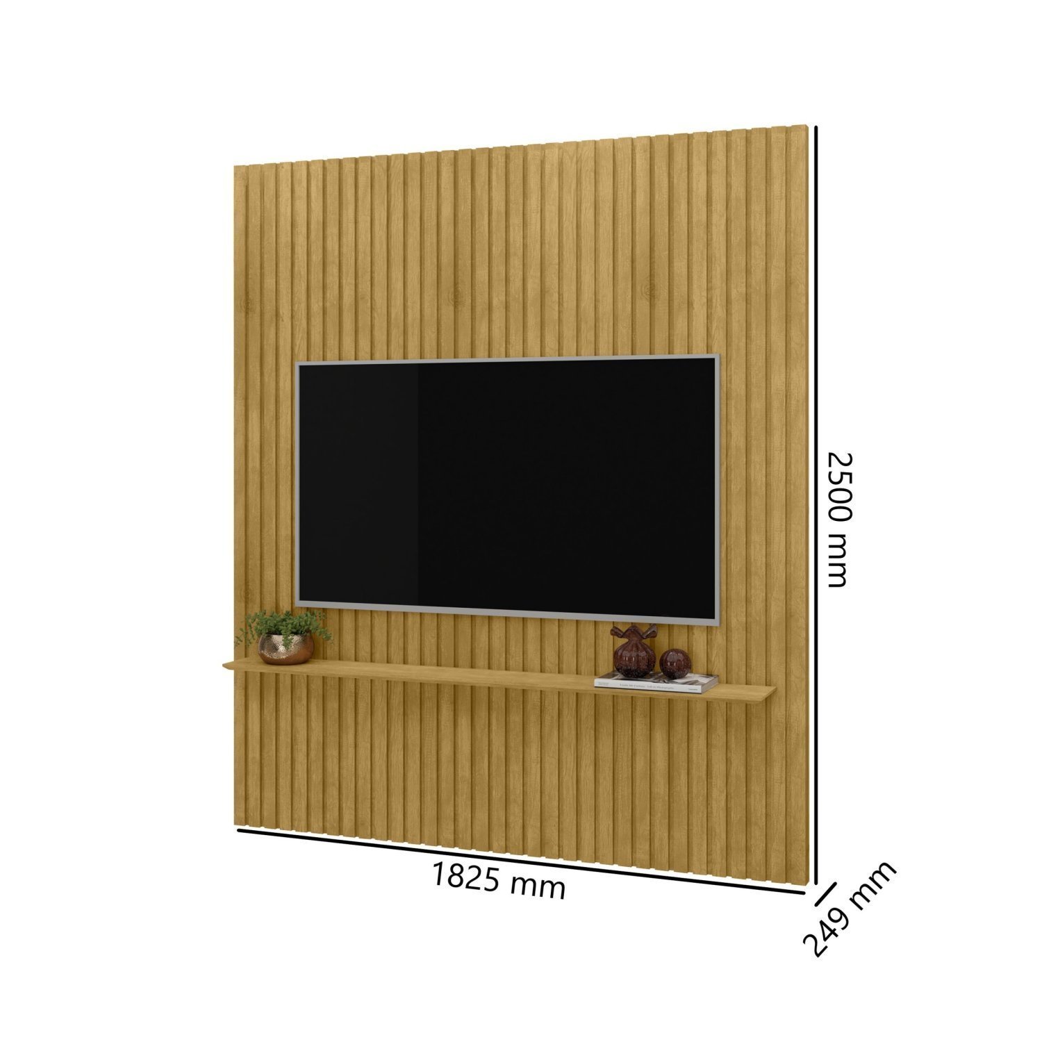 Painel Ripado Para Tv Até 72 Polegadas Absolut 1.86m Nature - Carrefour