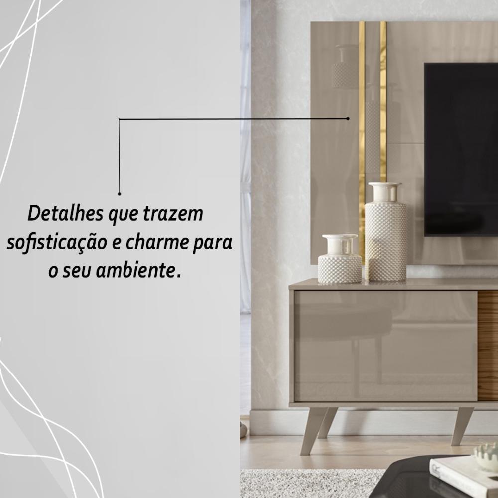 Rack Bancada E Painel Para Tv De 60 Polegadas Cronos Fendi Naturale - Carrefour