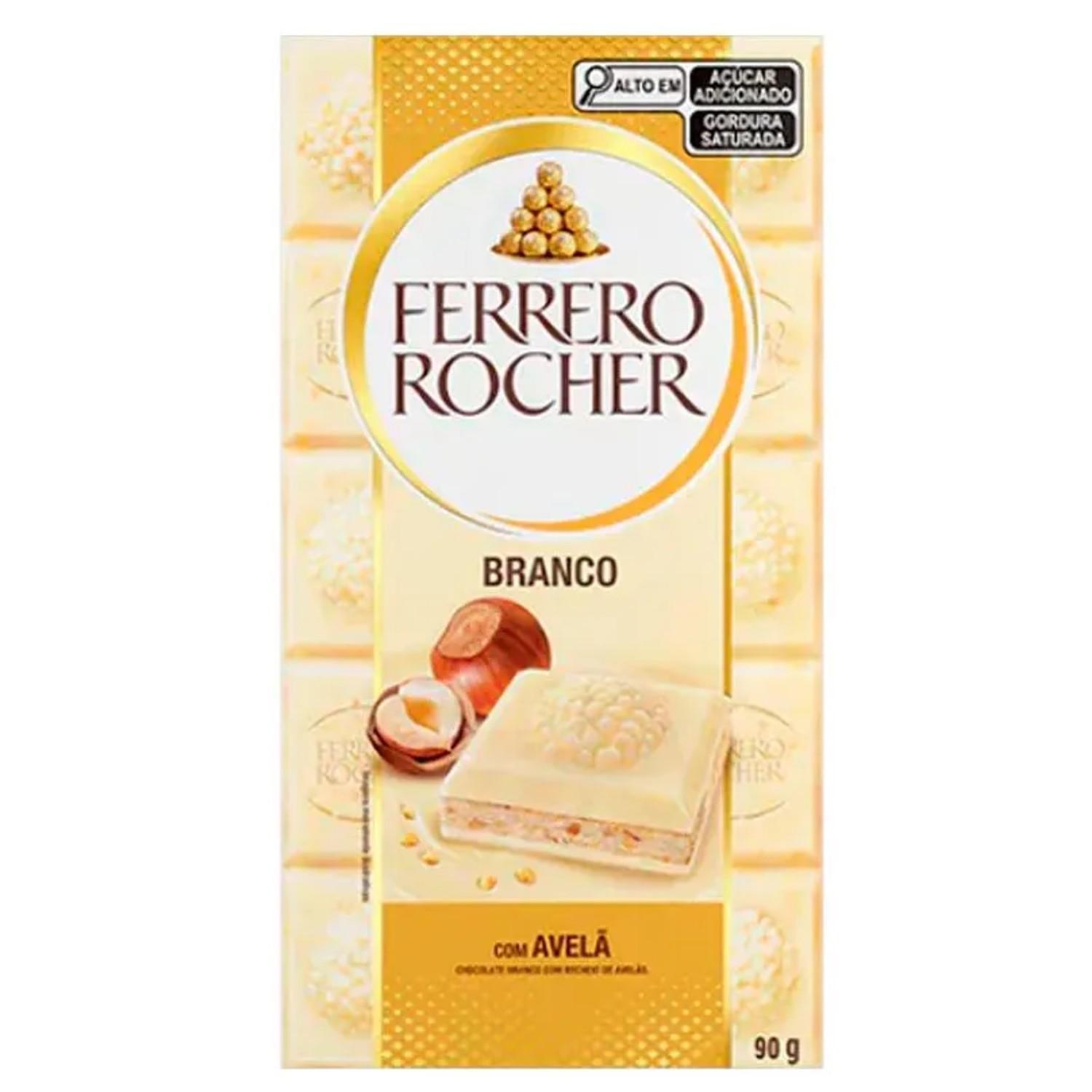 Chocolate Tablete Ferrero Rocher Branco 90g - Carrefour