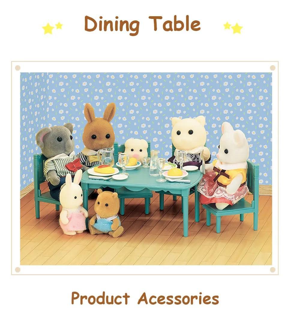Sylvanian Families Stomle Family Dining Table Conjunto Mesa - Carrefour