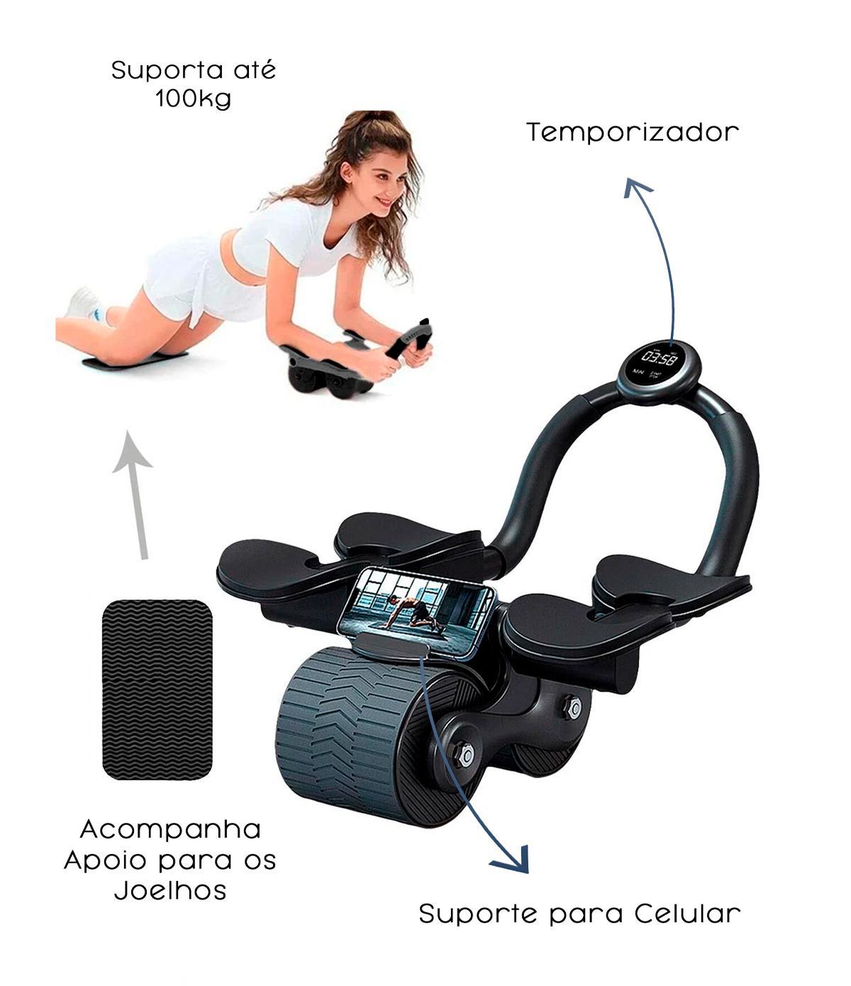 Rolo Roda Abdominal Exercício Musculo Rebote Automático Pro - Carrefour
