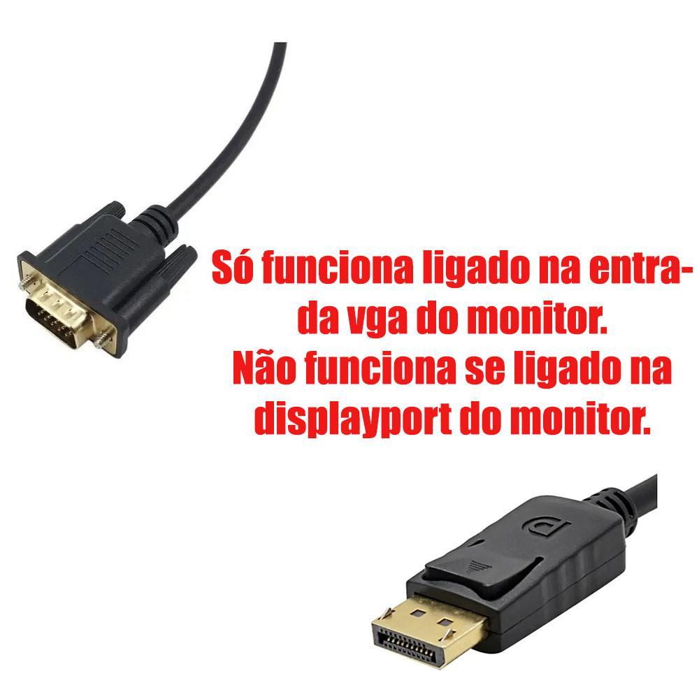 Cabo Displayport Para Ligar O Pc Na Tv Monitor Led Lcd - Carrefour