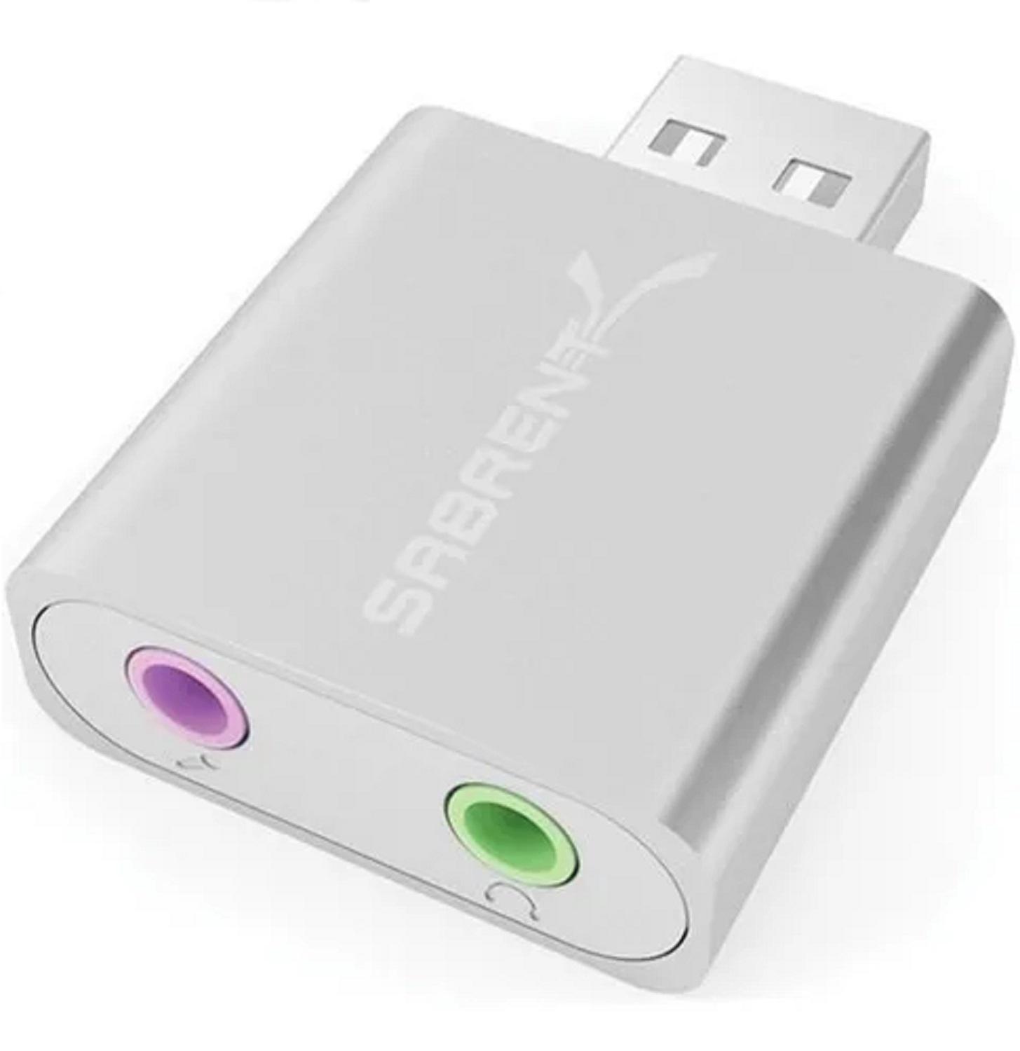 Adaptador Áudio Mic Pc Notebook P2 P/usb Mac Windows Sabrent - Carrefour