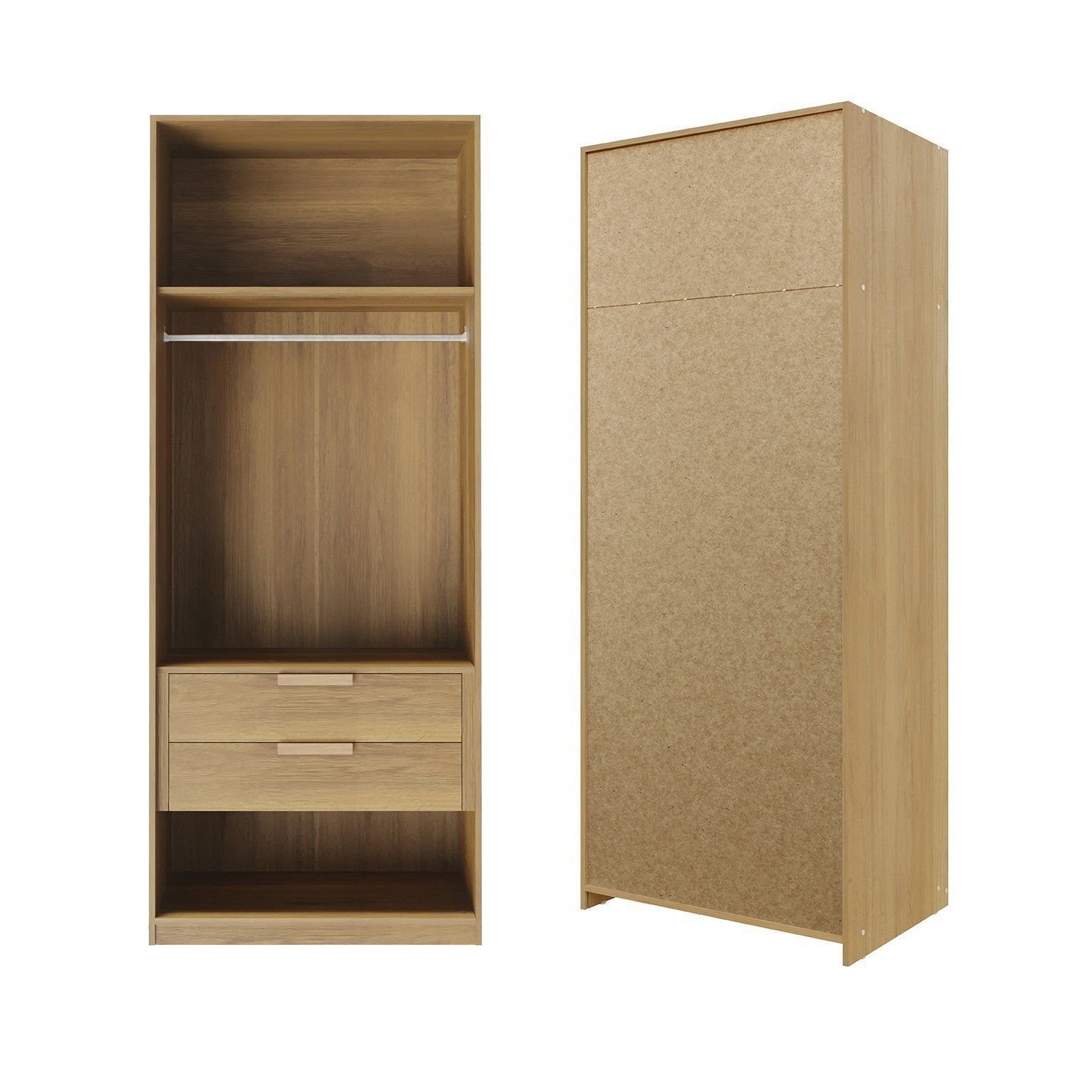 Guarda-roupa Modular 80cm Sem Portas Com Gaveteiro Jade Cabecasa ...