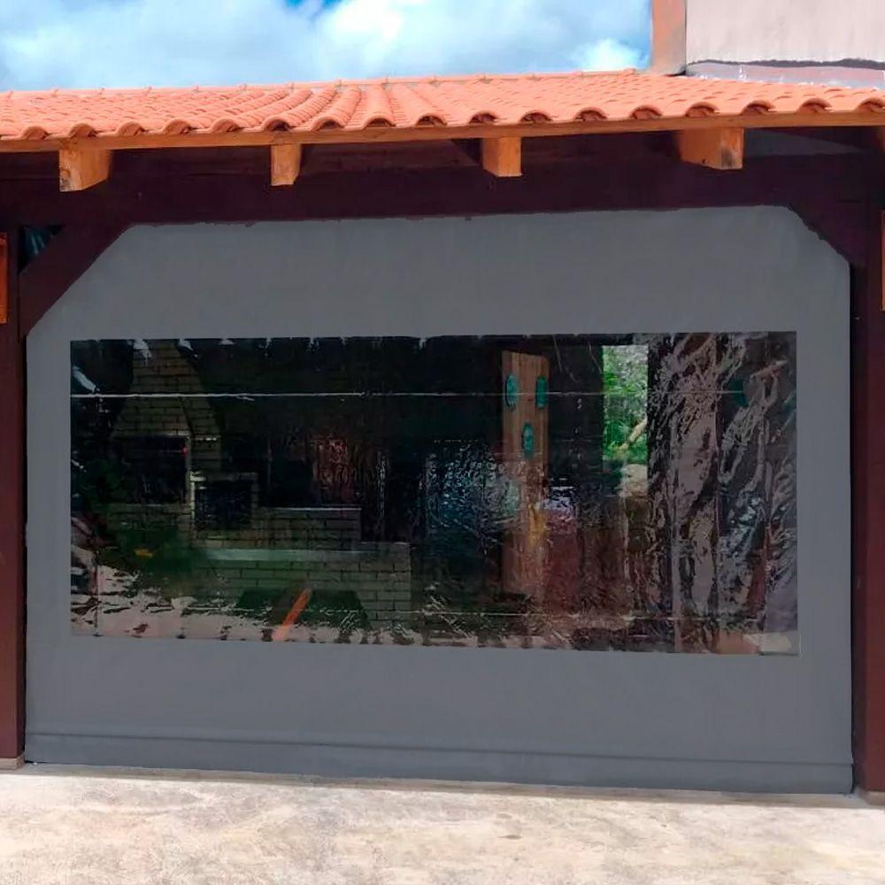Toldo Cortina Cinza C/ Visor - 2,50m X 2,90m - Kit Completo - Carrefour