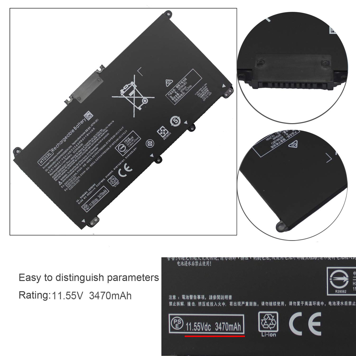 Bateria Gomarty Ht03xl L11119-855 41,7 Wh Para Hp Pavilion - Carrefour
