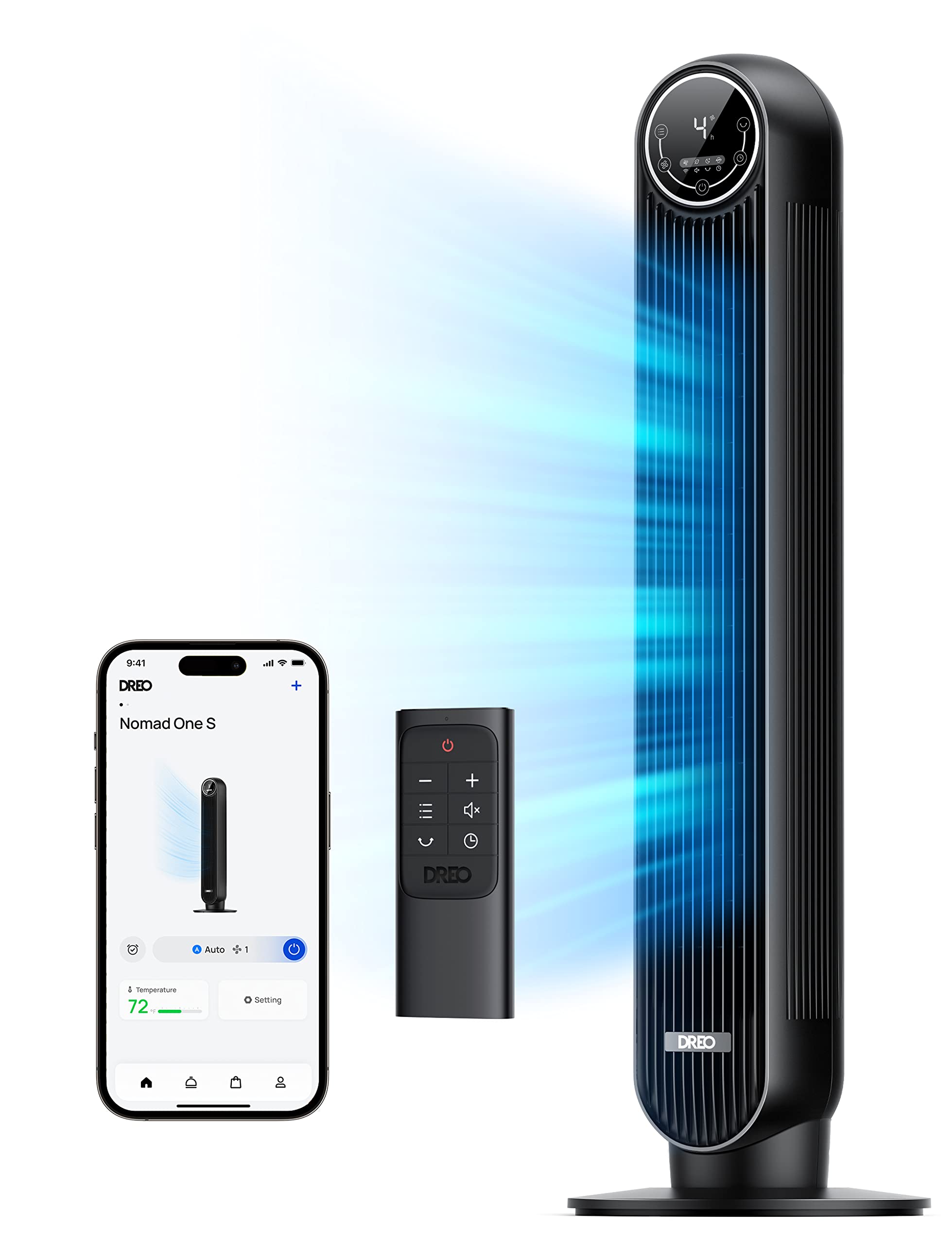 Tower Fan Dreo Para Quarto Smart Oscillating Quiet 28db - Carrefour