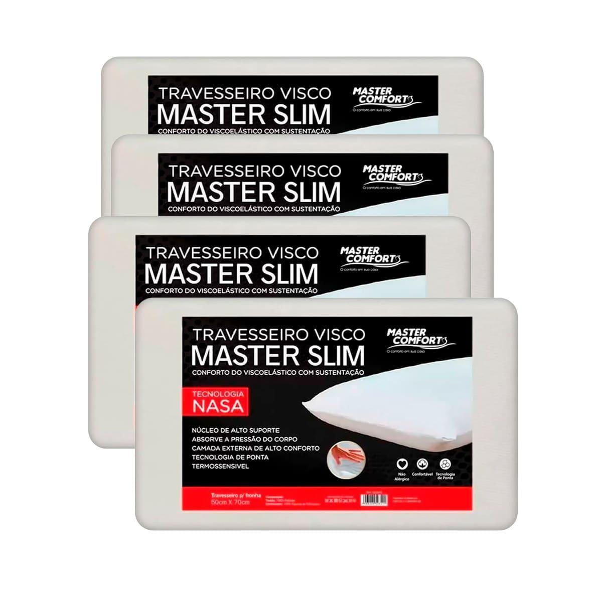 Kit 4 Travesseiro Nasa Master Confort Sono Perfeito - Carrefour