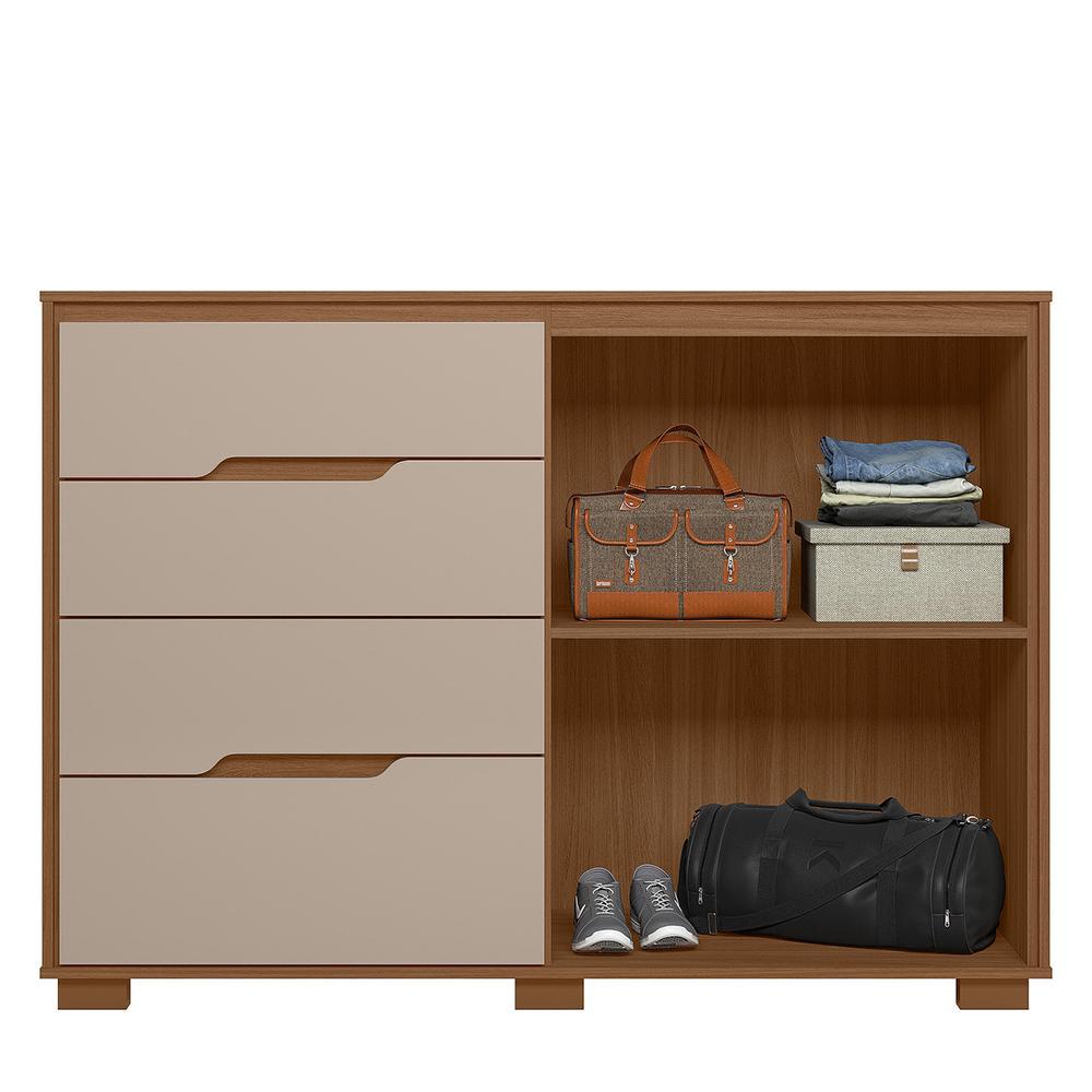 Cômoda Texas 2 Portas E 4 Gavetas Carvalho/fendi - Moval - Carrefour