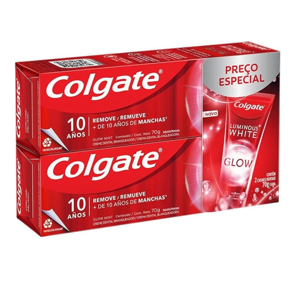 Creme Dental Colgate Luminous White Glow 70g 2 Unidades - Carrefour