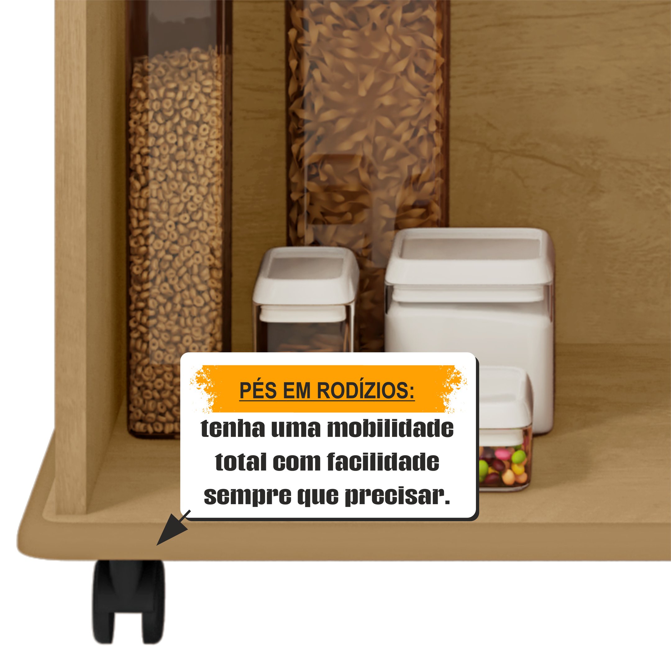 Balcão De Cozinha 2 Portas 1 Gaveta Toronto Cinamomo/off White - Carrefour