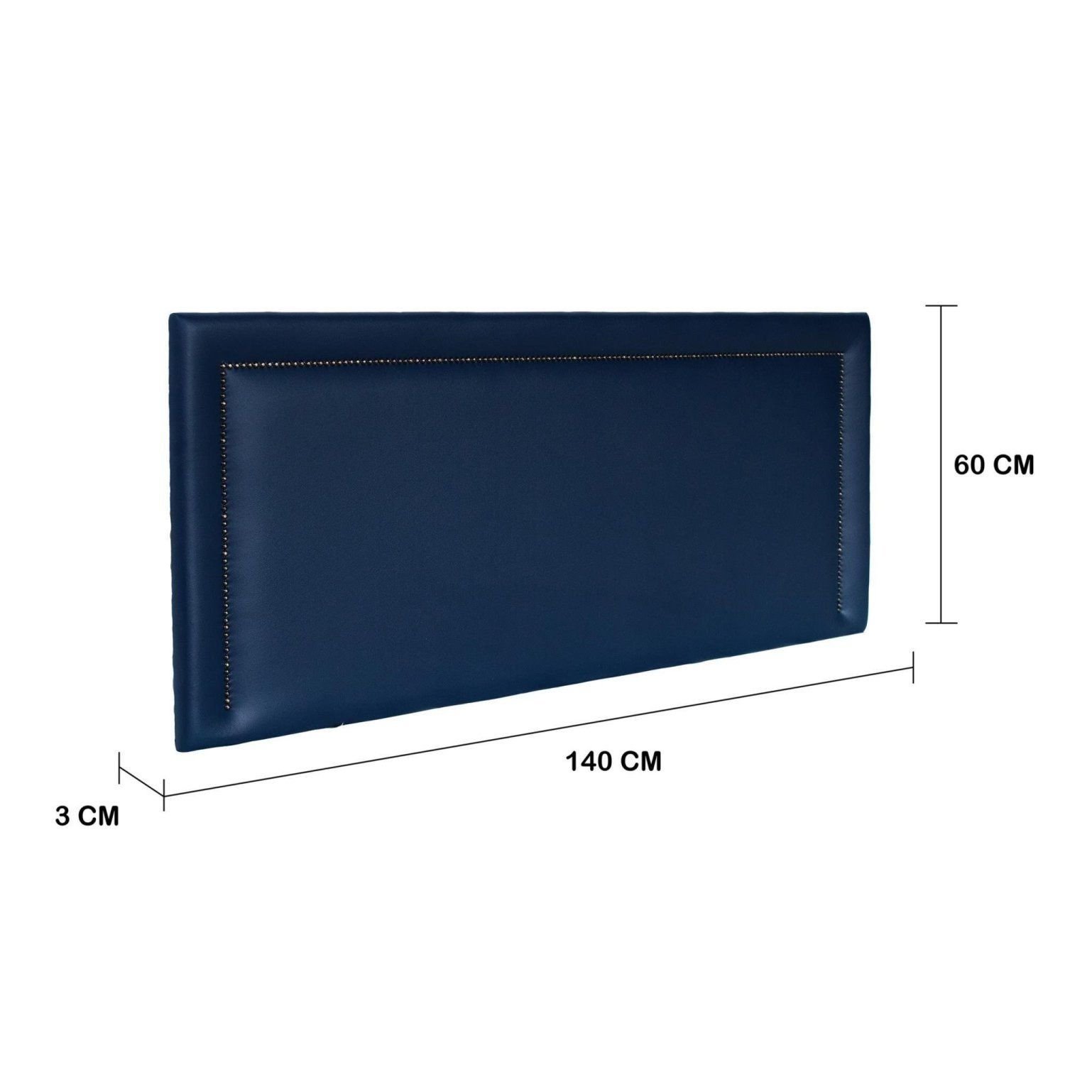 Cabeceira Casal Estofada Para Cama Box Reta Luxo Com Tachas 140x60cm ...