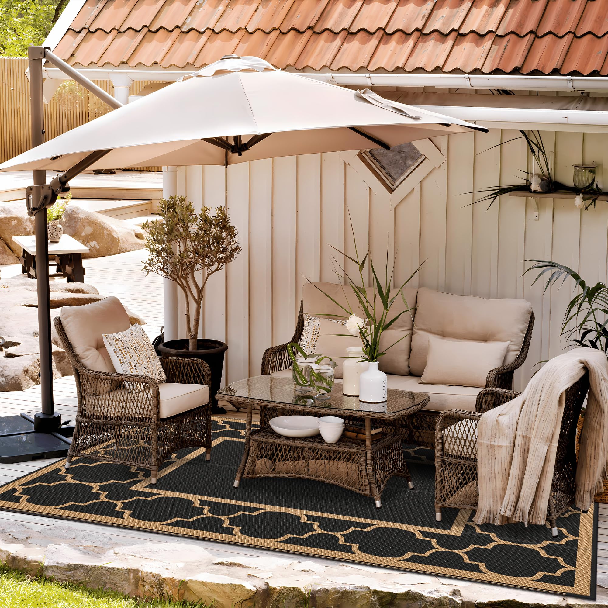 Tapete Externo Genimo Impermeável 150 Cm X 240 Cm Para Decoração De ...