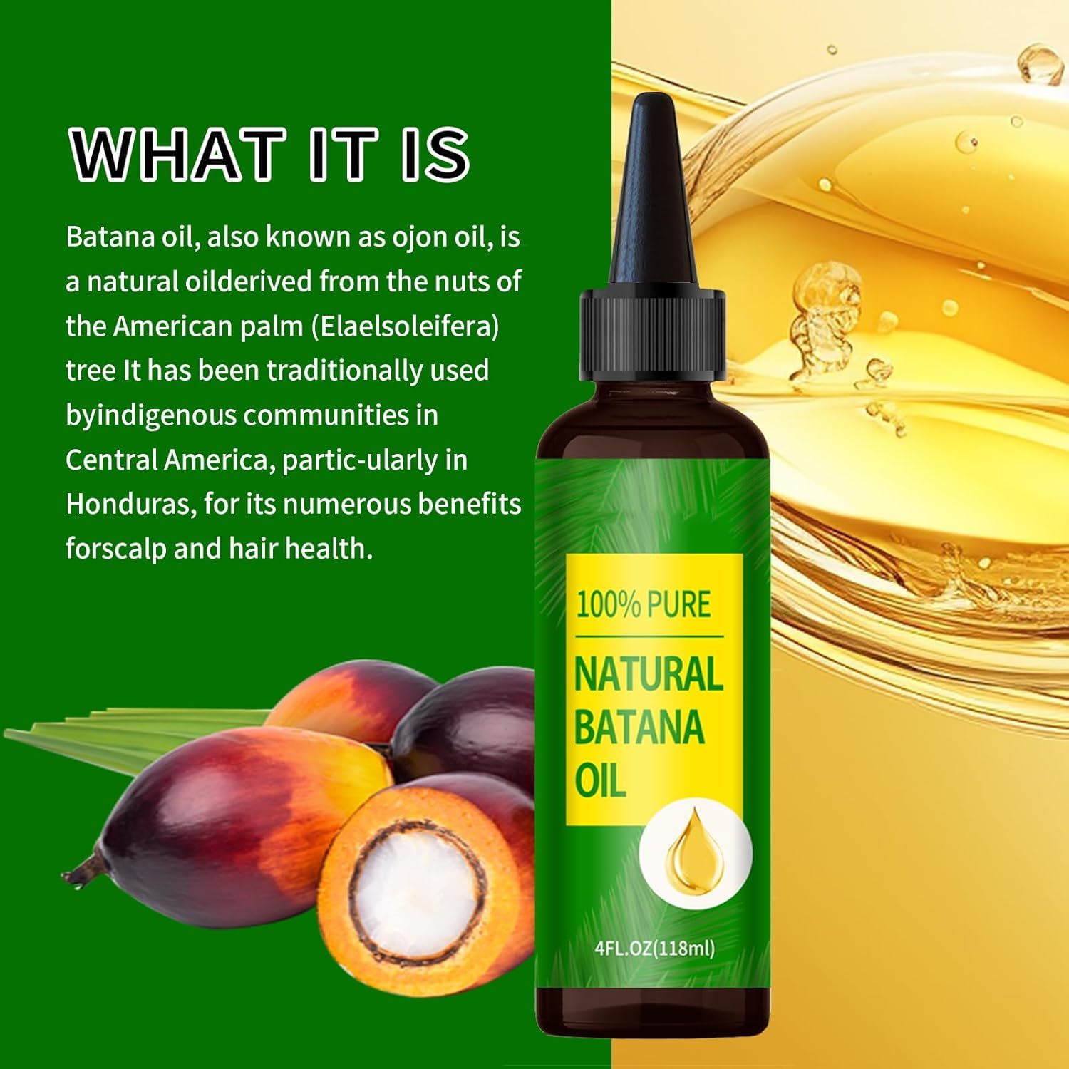 Óleo De Crescimento Capilar Batana 100% Puro E Natural Cru 120 Ml Dr ...