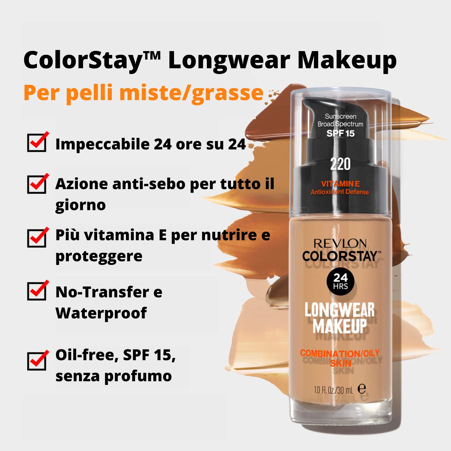 Base Revlon Colorstay Combinação Para Pele Oleosa 30 Ml 350 Rich Tan ...