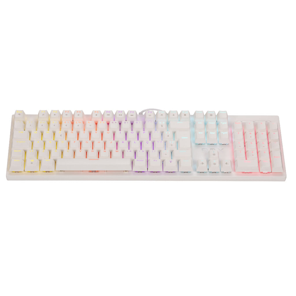 Teclado Mecânico Brx Gamer Mw617 107 Teclas Usb Branco C/ Rbg - Carrefour