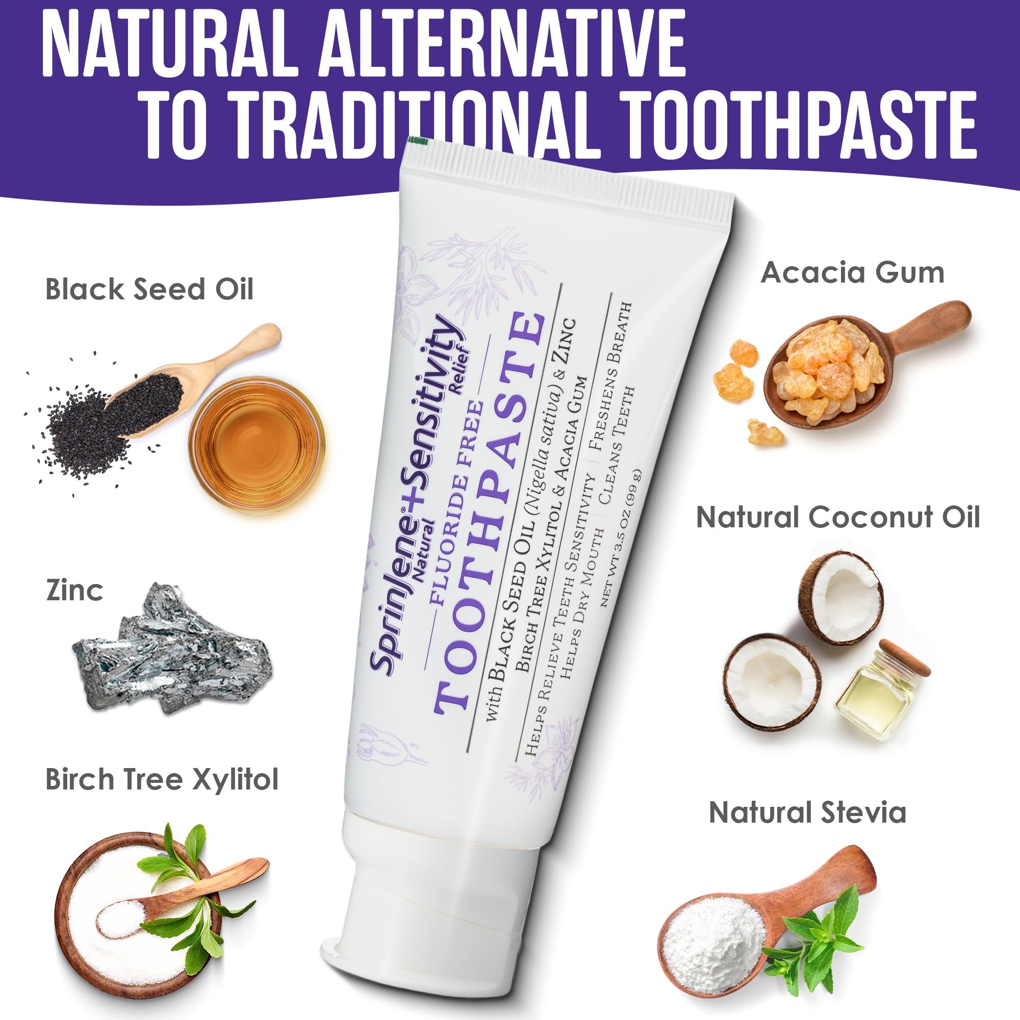 Pasta De Dentes Sprinjene Sensitivity Relief Sensitive Teeth, Pacote ...