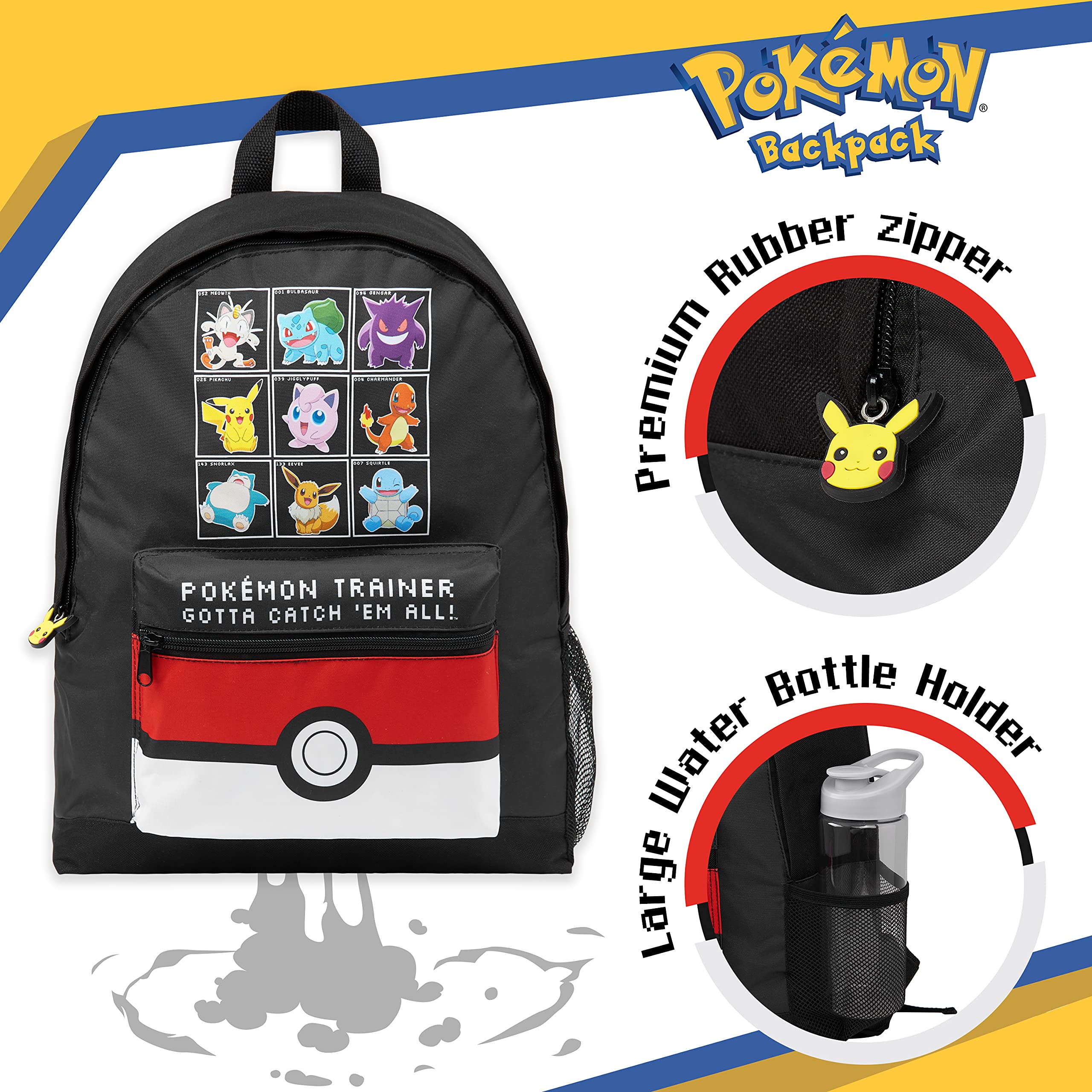 Mochila Escolar Infantil Pokémon Pikachu Eevee Pokeball - Carrefour