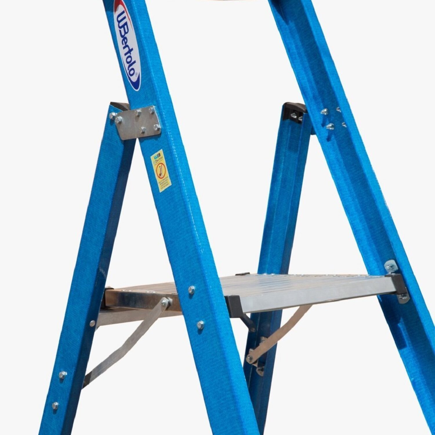 Escada Plataforma De Alumínio/fibra De Vidro 4 Degraus + Plataforma ...