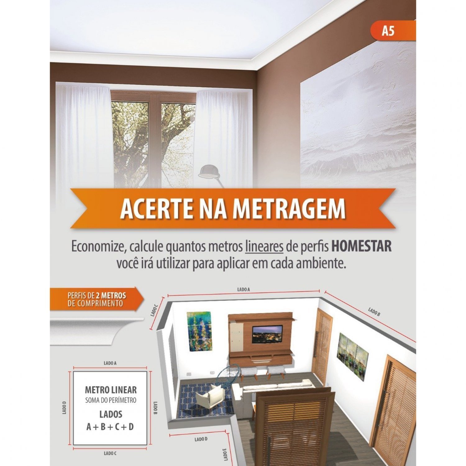 Roda Teto Perfil De Poliestireno Tanja - Caixa Com 6 M - Branco - Carrefour